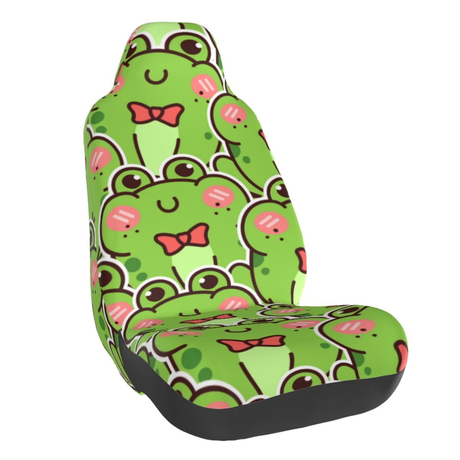 Naloa Cute Green Frog Car Seat Covers Universal Front Seat Coves for ...