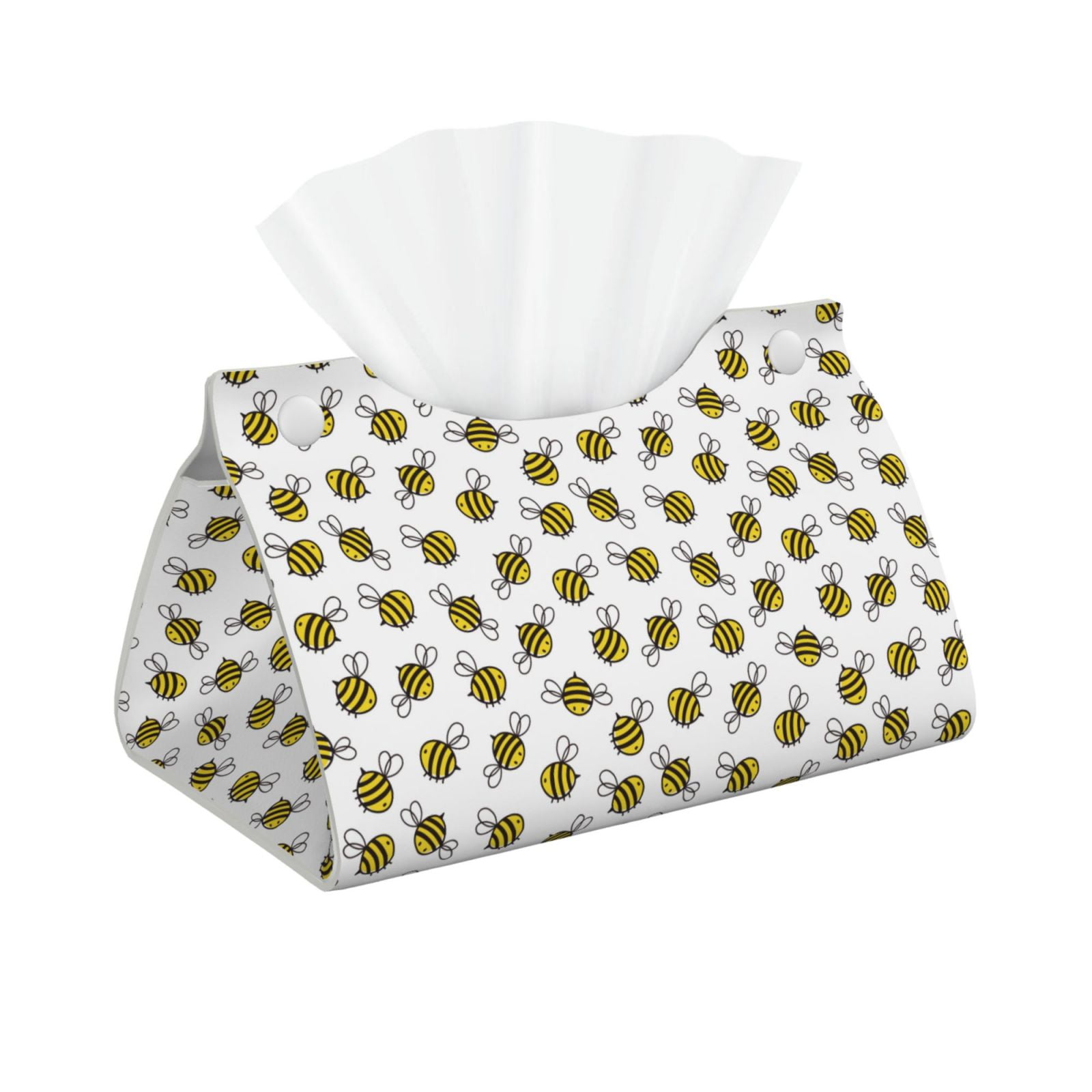 Naloa Cute Little Bee Print Leather Tissue Box Cover Rectangle | Long ...