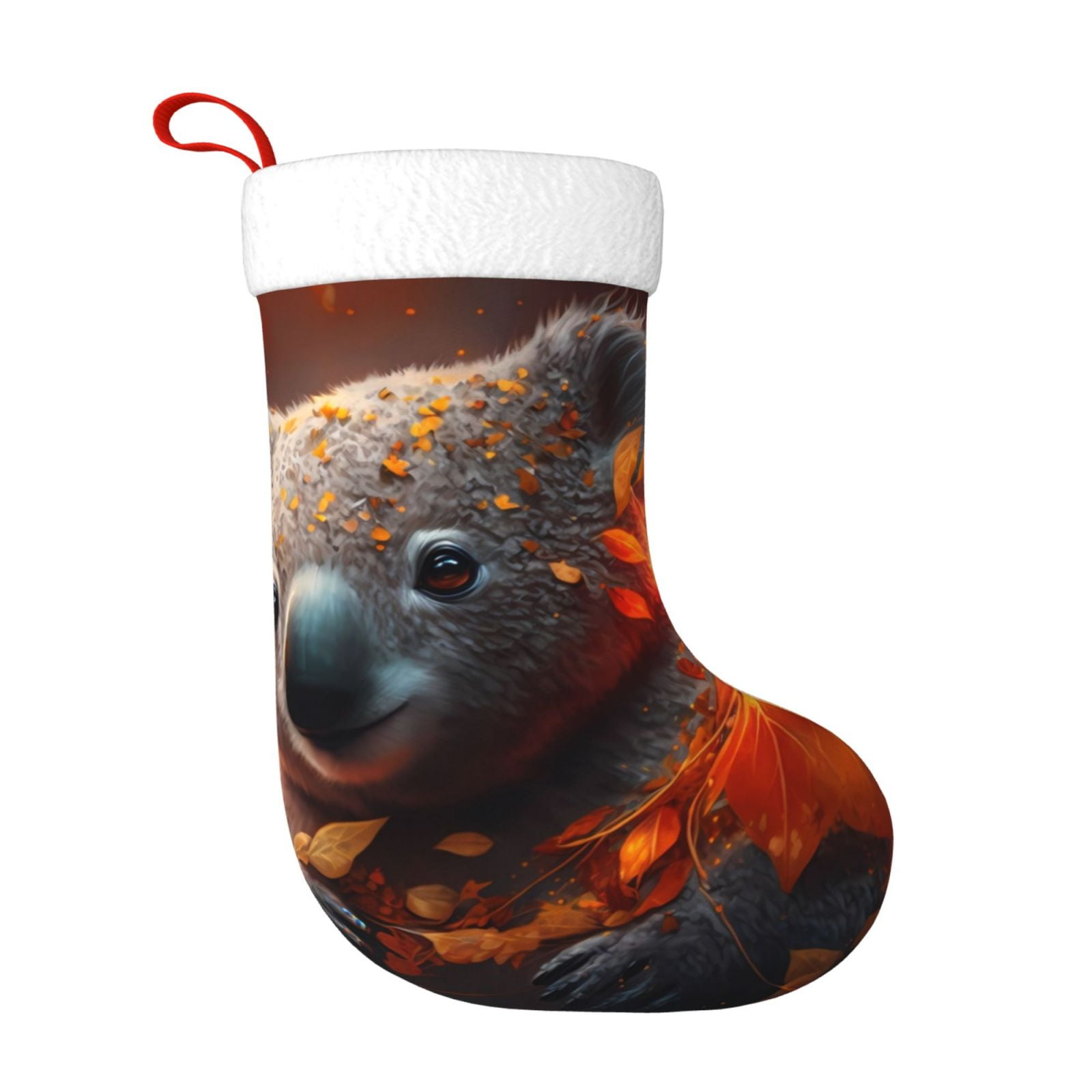 Naloa Cute Maple Leaf Koala Christmas Stockings Decorations, Xmas ...