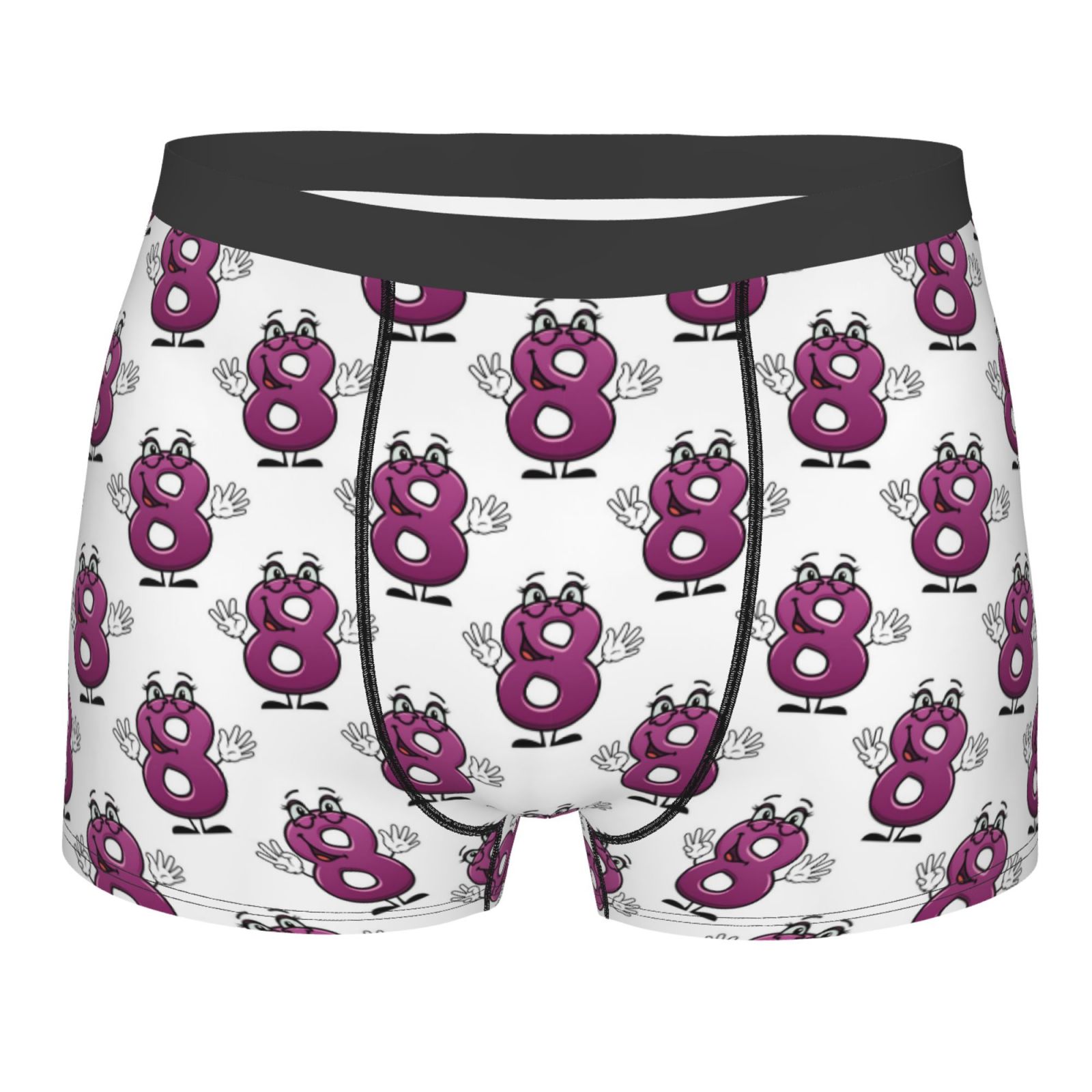 Naloa Cute Number 8 Print Mens Underwear - Boxers for Men, Classic ...