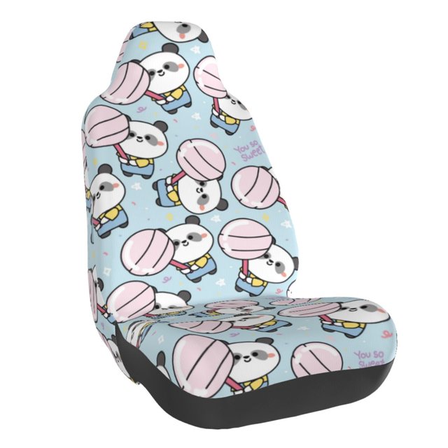 Naloa Cute Panda Bear Car Seat Covers Universal Front Seat Coves for ...