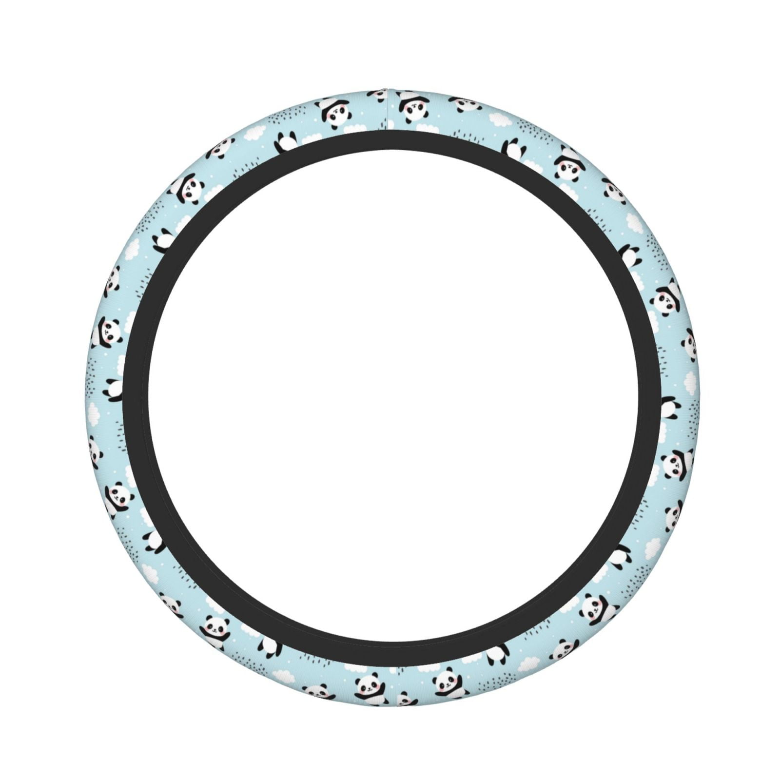 Naloa Cute Panda Bear Elastic Steering Wheel Cover, Auto Steering Wheel ...