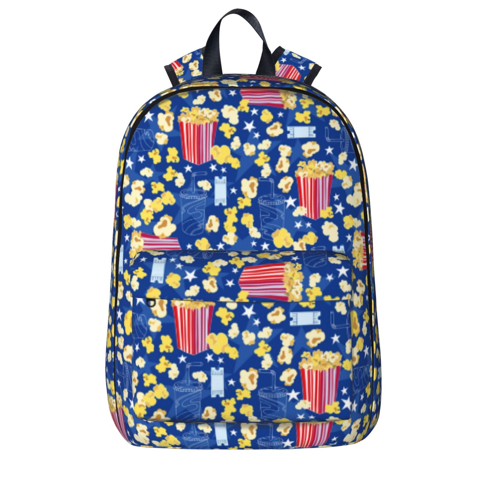 Naloa Cute Popcorn Print Laptop Backpack - Computer Bag with 2 ...