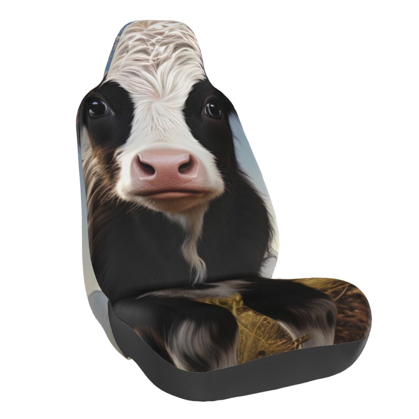Naloa Cute Prairie Cow Car Seat Covers Universal Front Seat Coves for ...