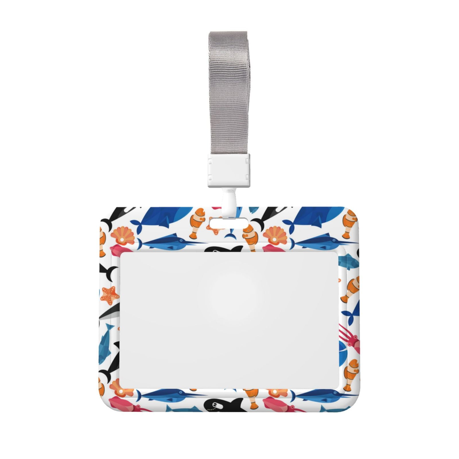 Naloa Cute Sea Animals Card Badge Holder Work Badge Sleeve for Office ...