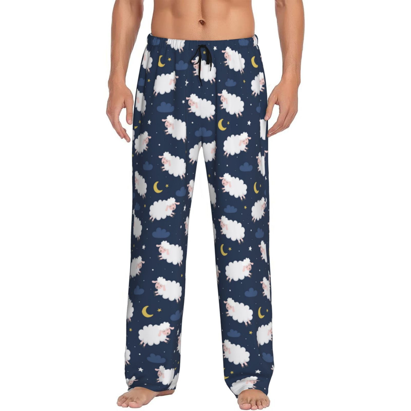 Naloa Cute Sheep 1 Pajama Pants Men, PJ Bottoms, Sleep & Lounge Pants ...