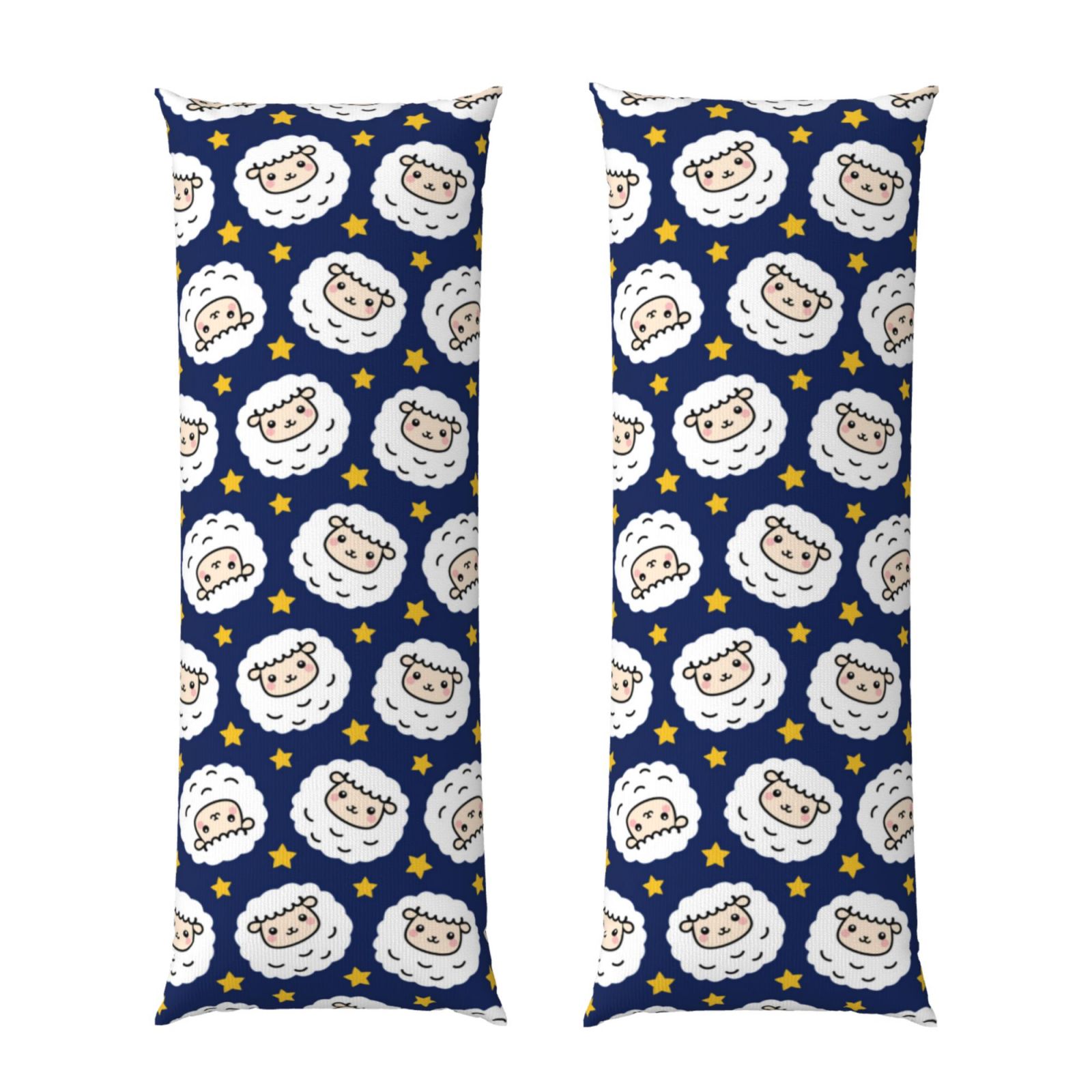 Naloa Cute Sheep With Star Super Soft 20x60 Body Pillow Case,Long Side ...