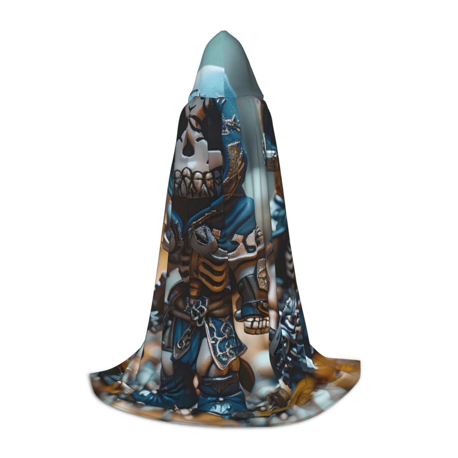 Naloa Cute Skeletons Figurines Hooded Cloak Cape with Hood Halloween ...