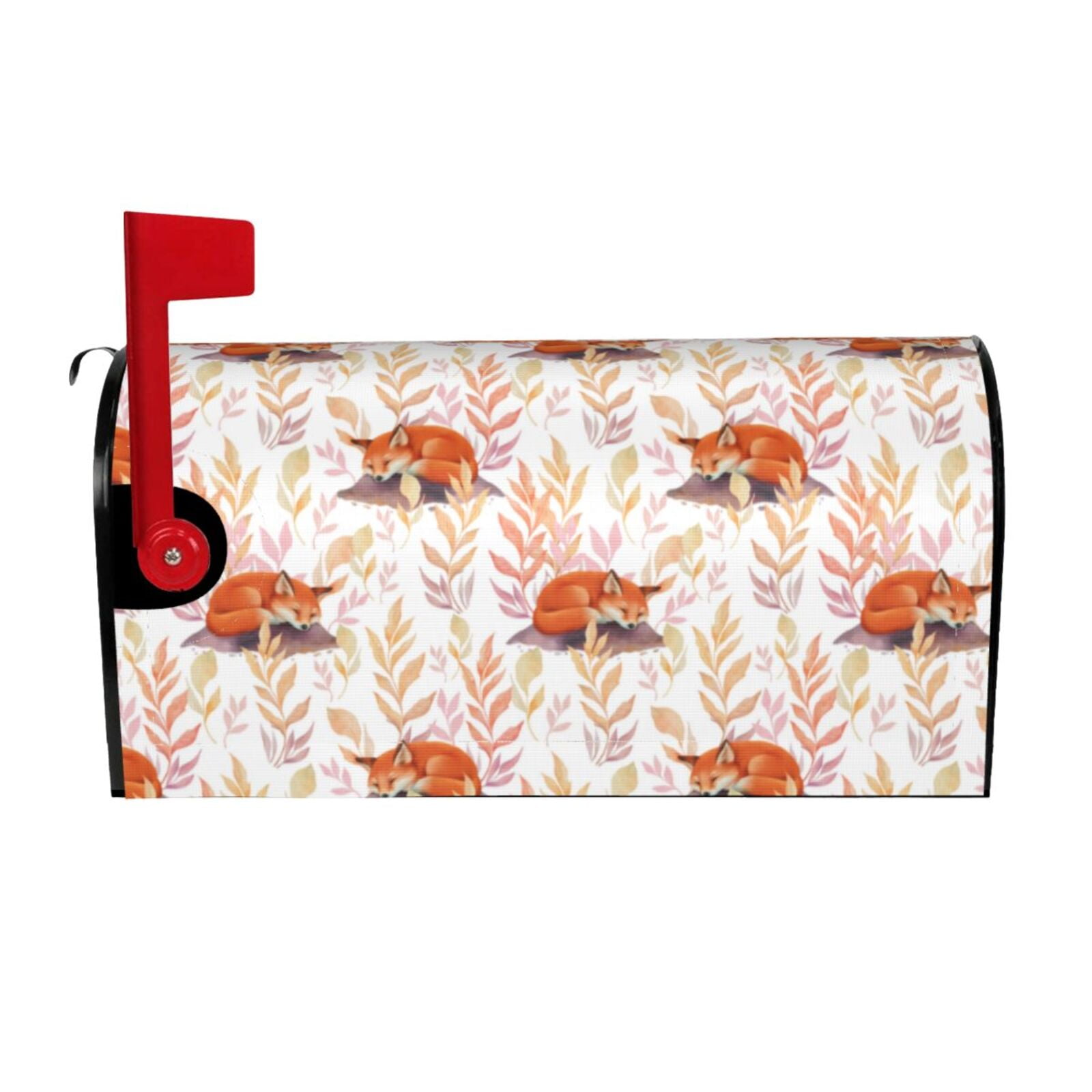 Naloa Cute Sleepy Fox Mailbox Covers Magnetic Post Box Cover Post ...