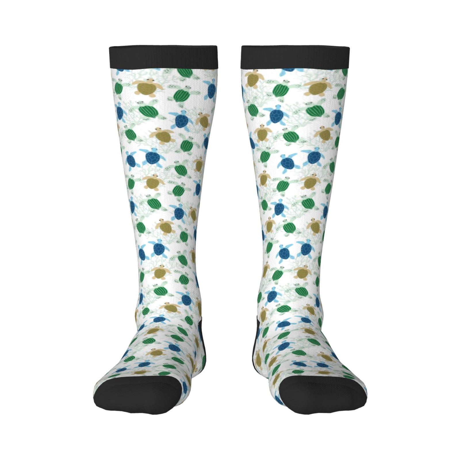 Naloa Cute Turtle Thigh High Socks Extra Long Stretchy Sock Women Over ...