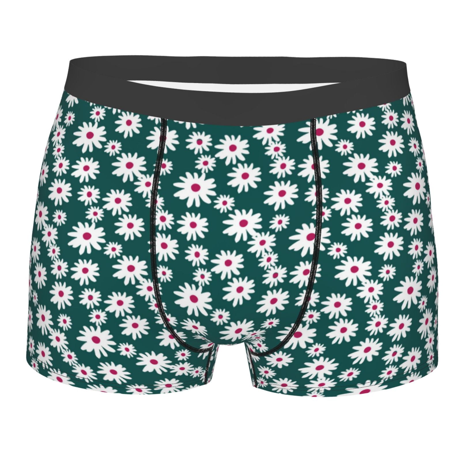 Naloa Daisies Flowers Print Mens Underwear - Boxers for Men, Classic ...
