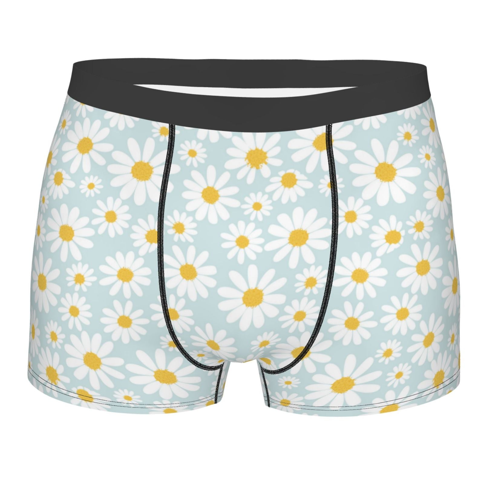 Naloa Daisies Flowers Print Mens Underwear - Boxers for Men, Classic ...