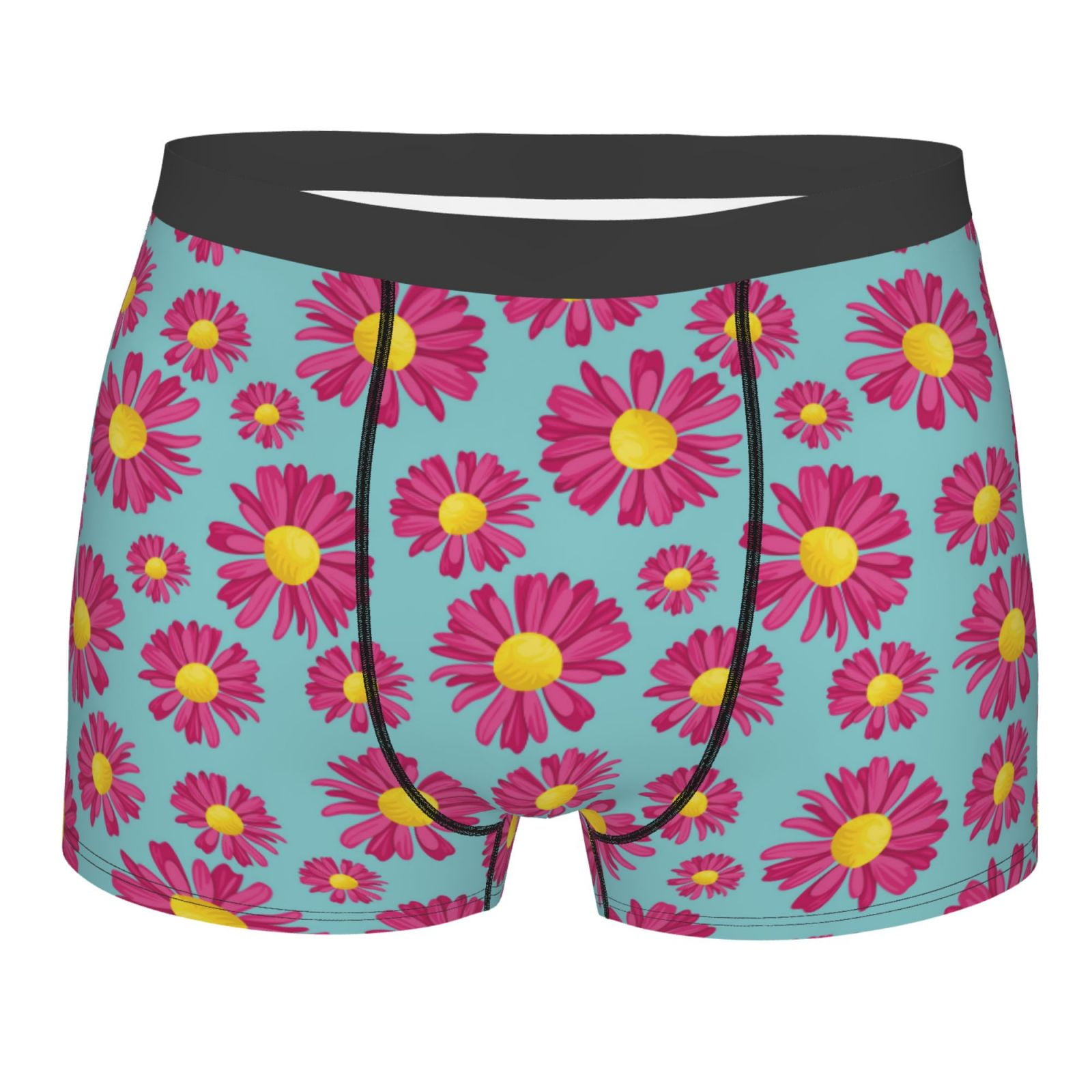 Naloa Daisies Flowers Print Mens Underwear - Boxers for Men, Classic ...
