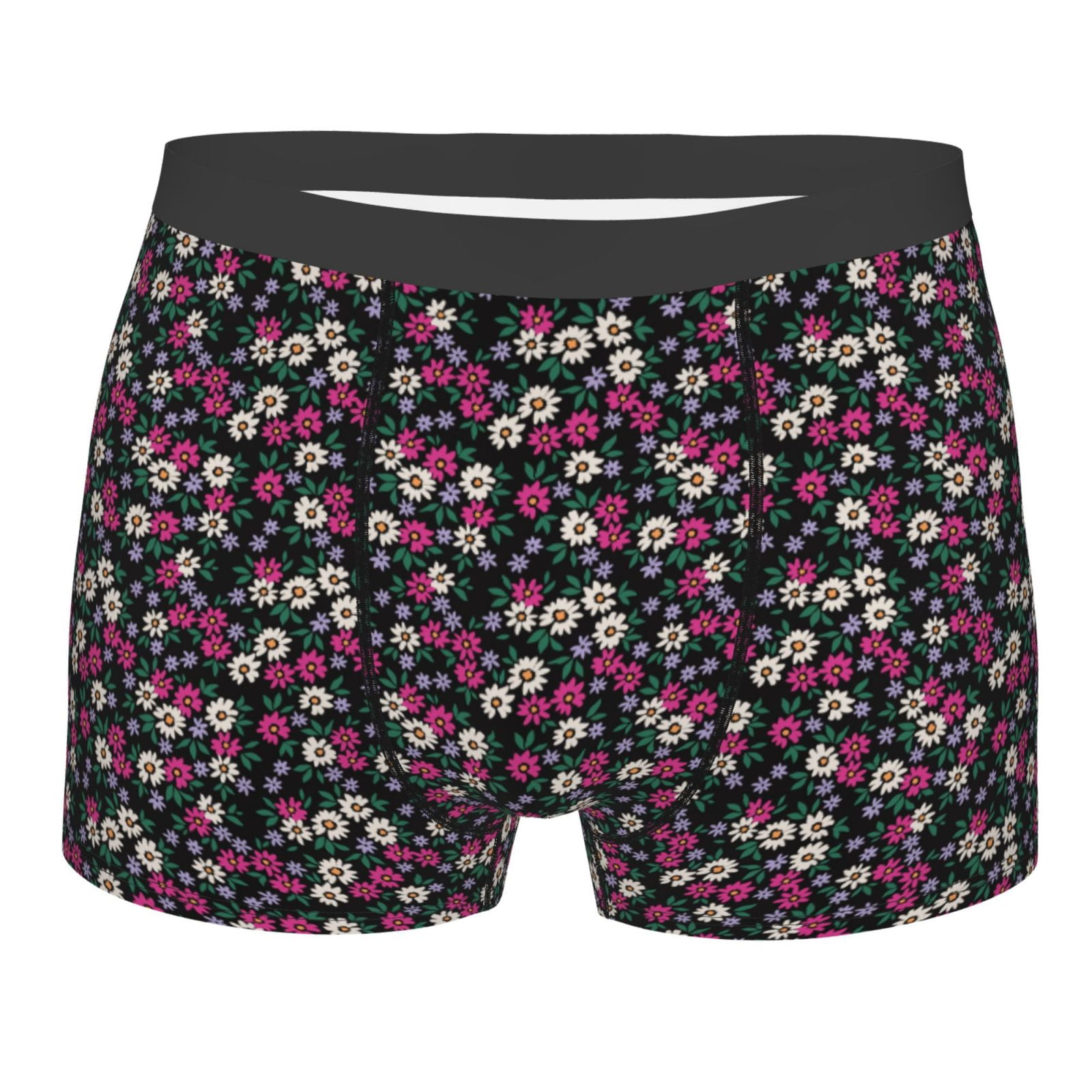 Naloa Daisies Flowers Print Mens Underwear - Boxers for Men, Classic ...