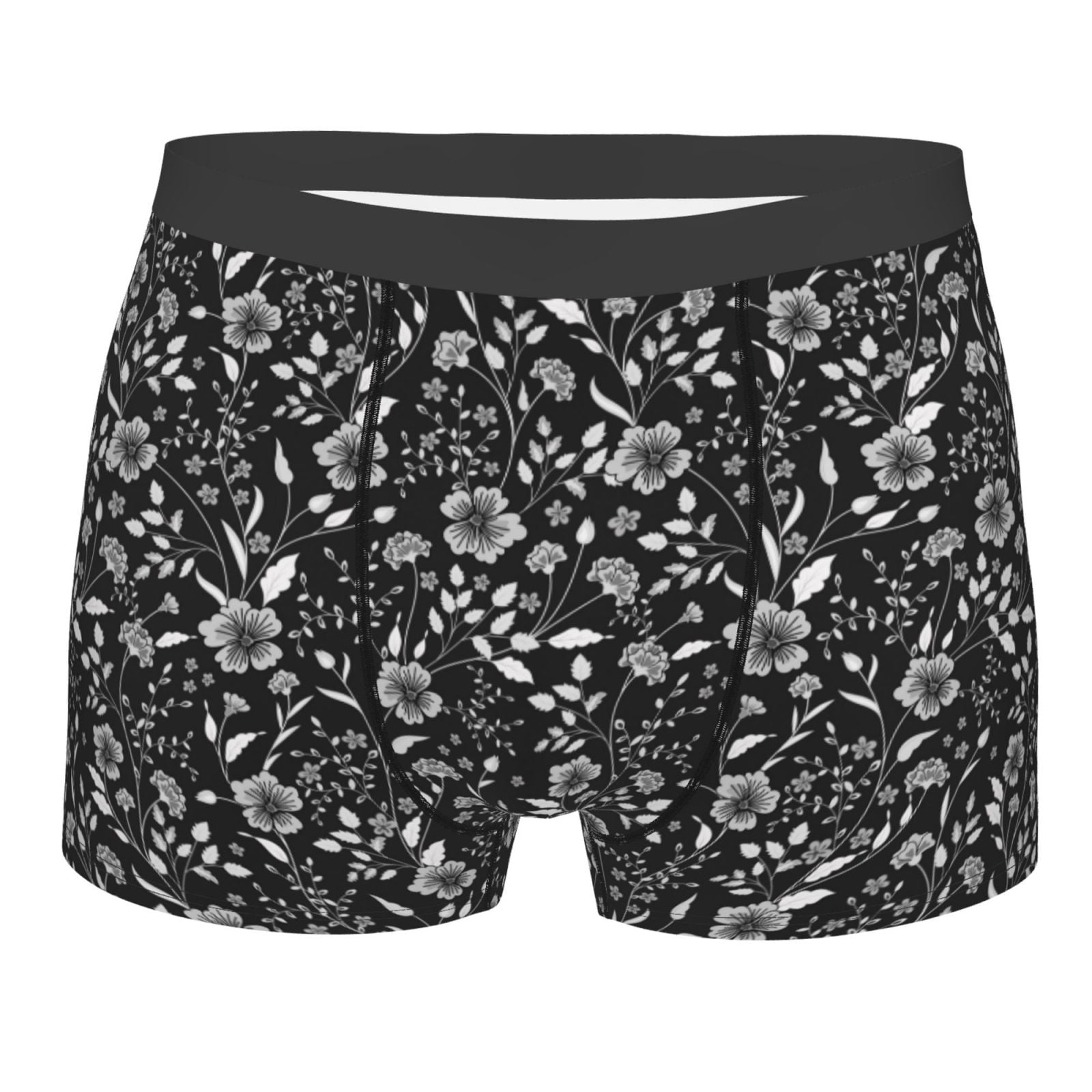 Naloa Daisies Flowers Print Mens Underwear - Boxers for Men, Classic ...