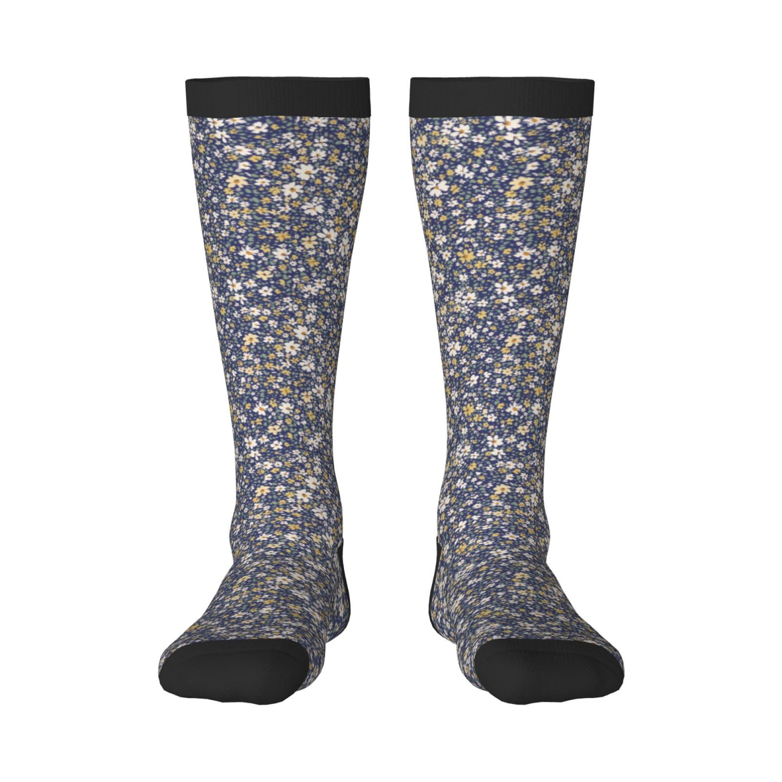 Naloa Daisies Flowers Thigh High Socks Extra Long Stretchy Sock Women ...