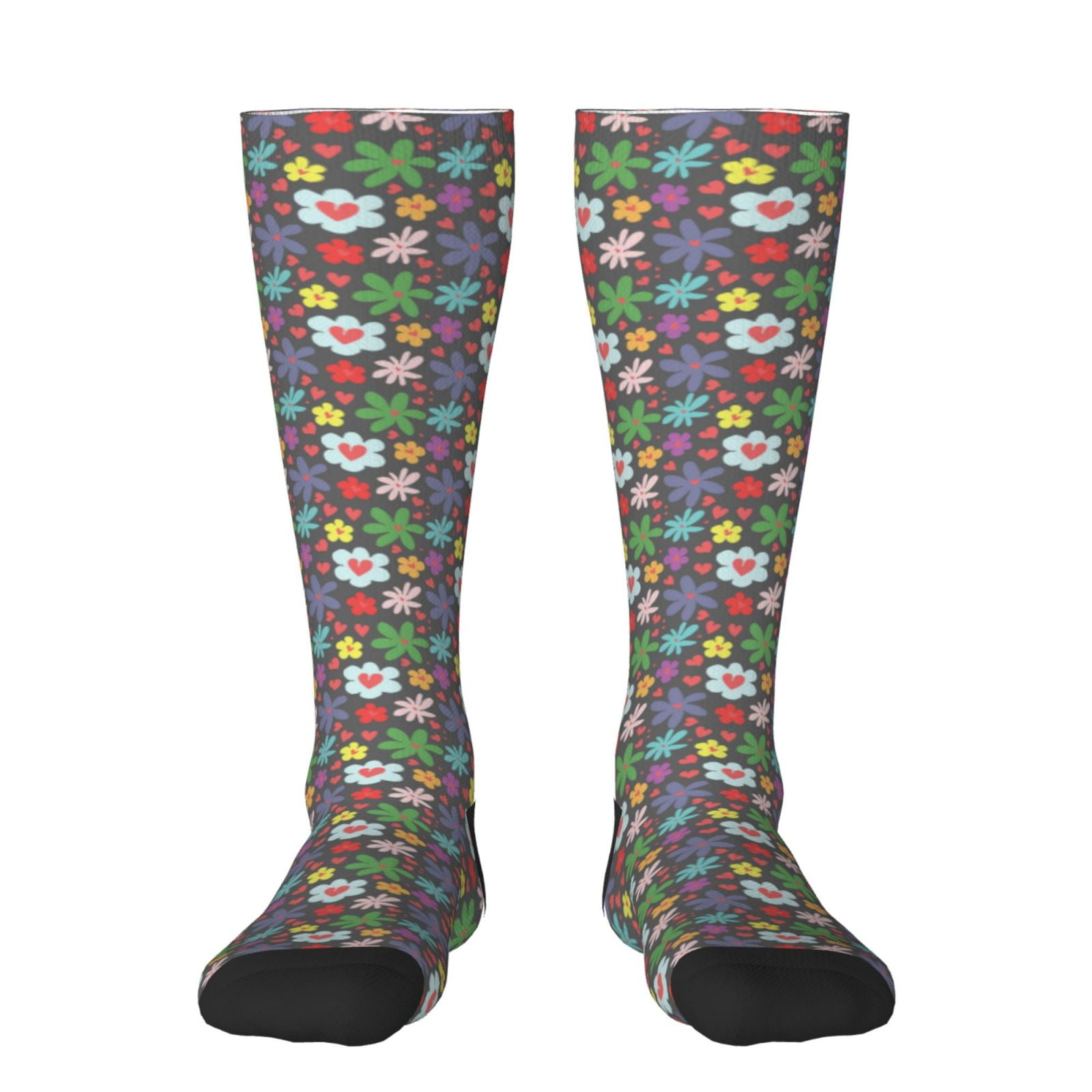 Naloa Daisies Flowers Thigh High Socks Extra Long Stretchy Sock Women ...