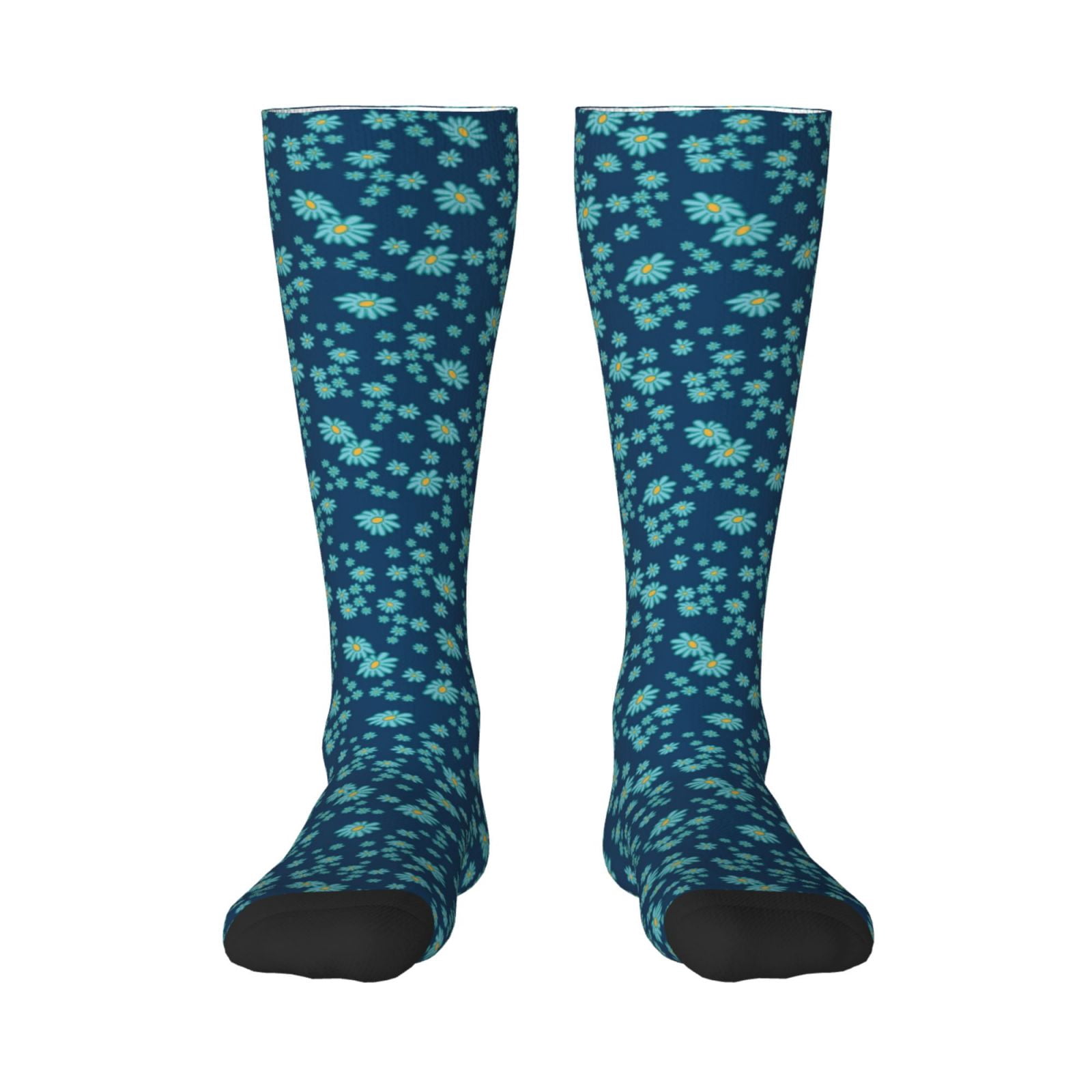 Naloa Daisies Flowers Thigh High Socks Extra Long Stretchy Sock Women ...