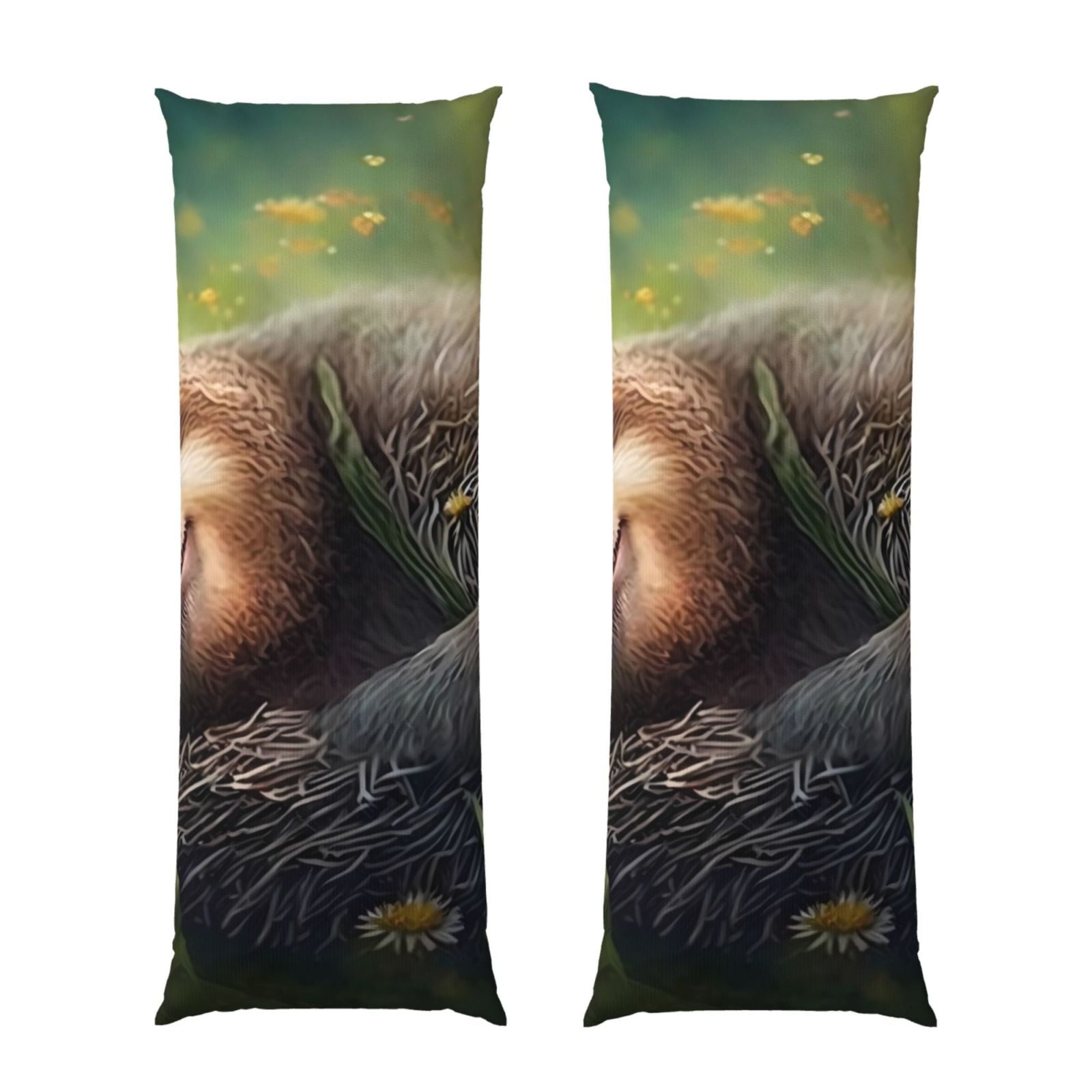 Naloa Daisy Sleeping Sloth Super Soft 20x60 Body Pillow Case,Long Side ...