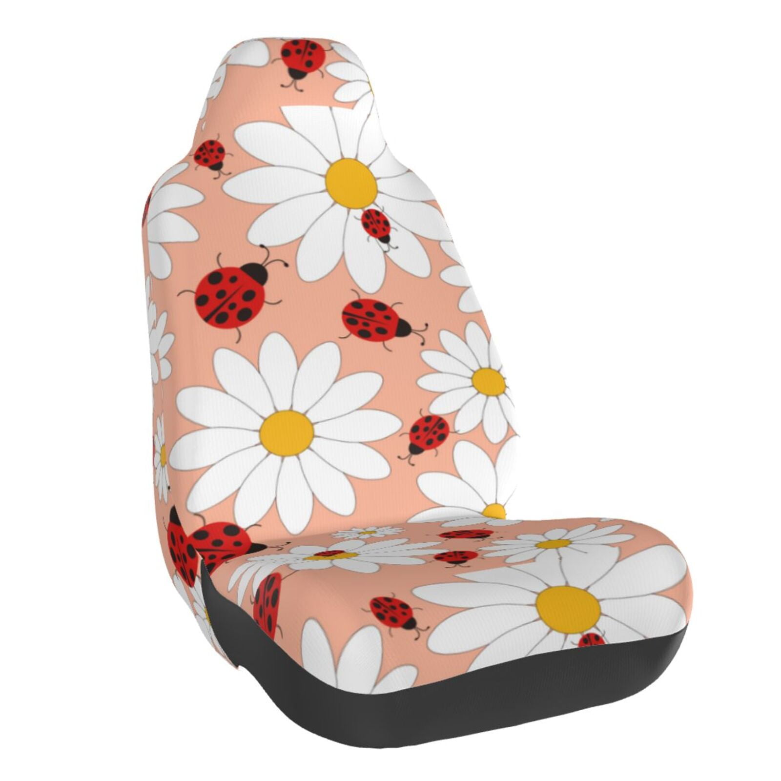 Naloa Daisy and Ladybug Car Seat Covers Universal Front Seat Coves for ...