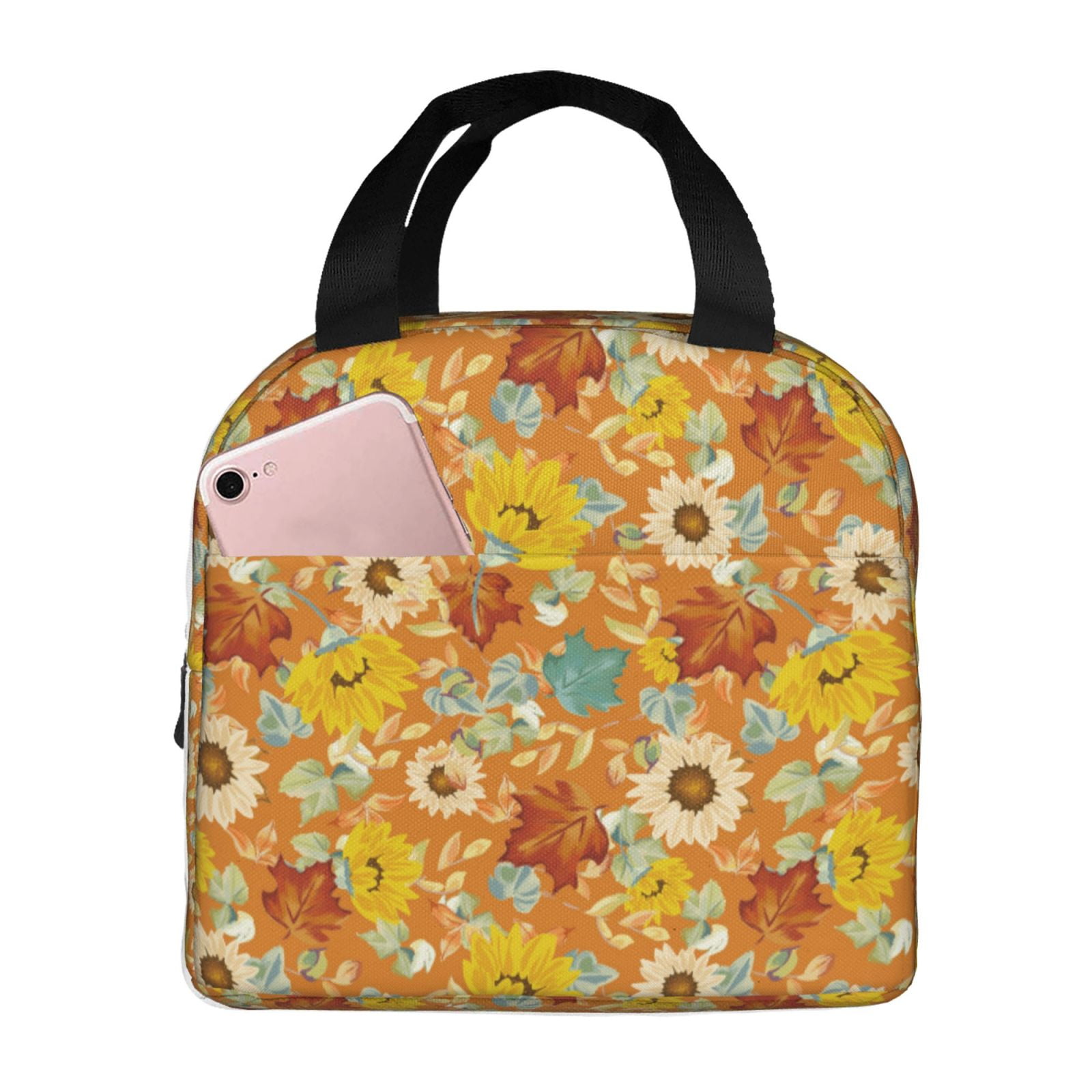 Naloa Daisy maple fall Print Lunch Box for Women Men,Insulated Lunch ...