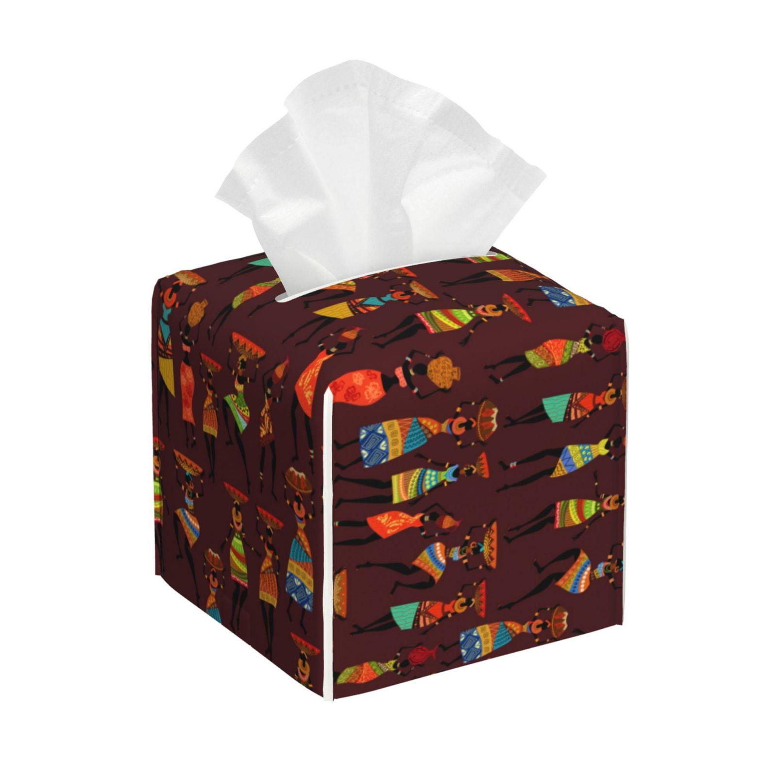 Naloa Dancing African Women1 Tissue Box Cover Leather Tissue Holder ...