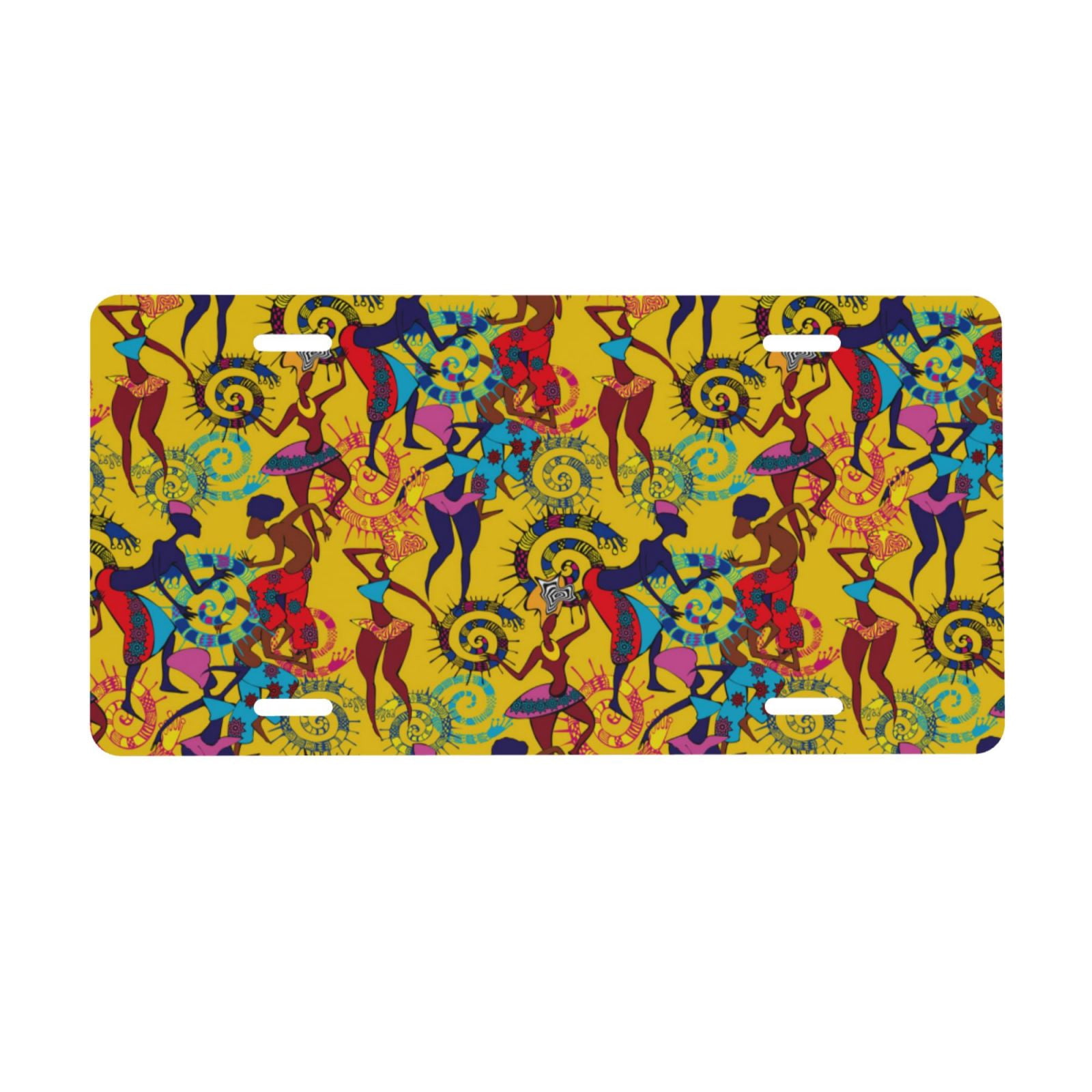 Naloa Dancing African Womens License Plate Car Front License Plate Car ...