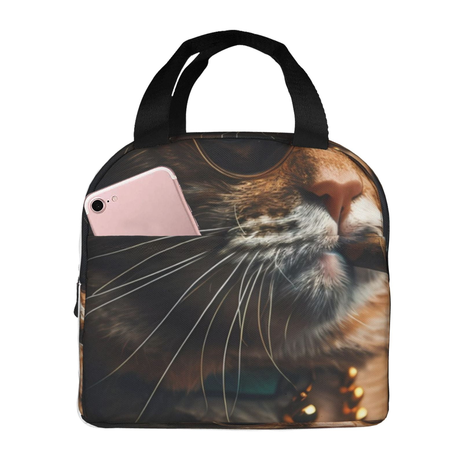Naloa Dapper Cat in Sunglasses Print Lunch Box for Women Men,Insulated ...