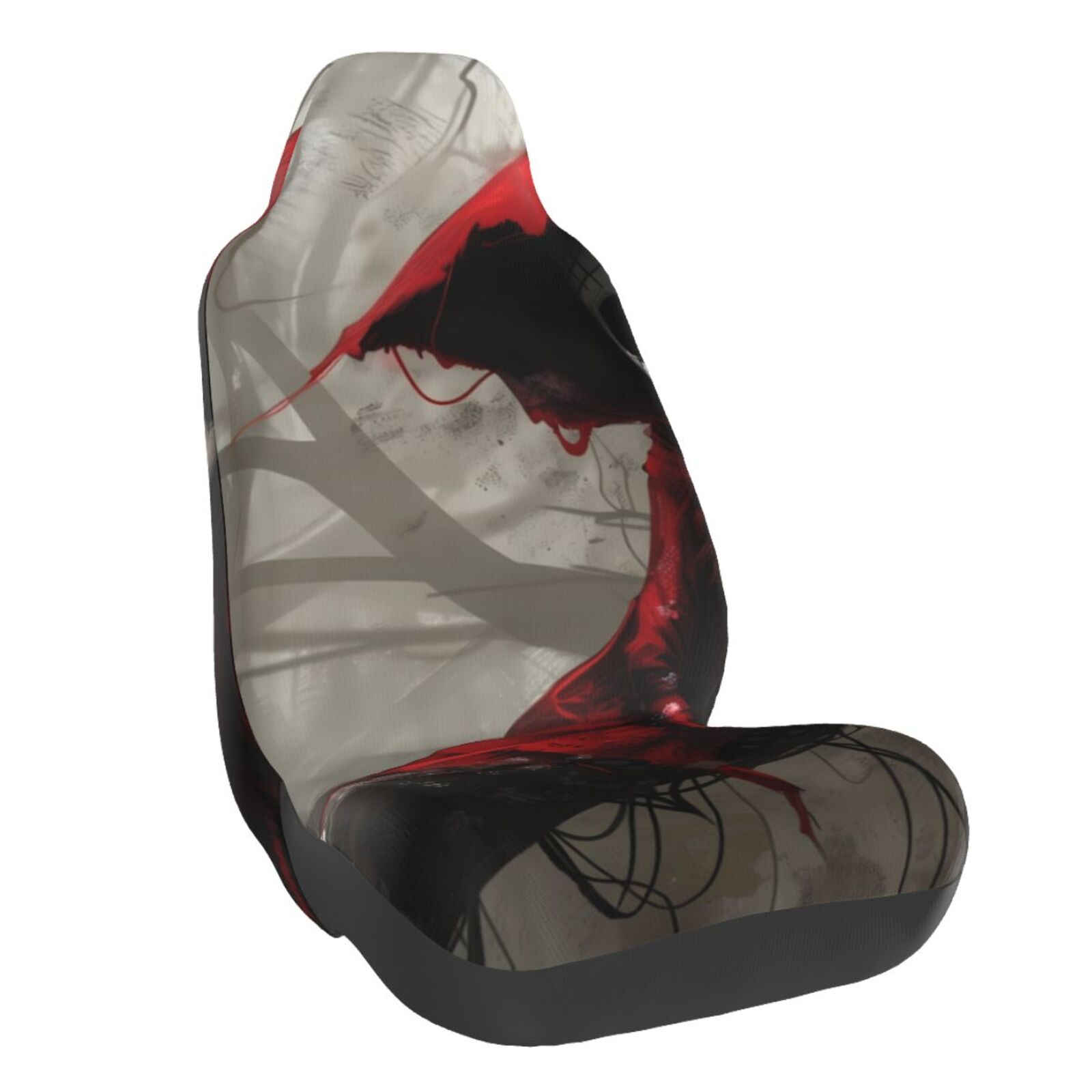 Naloa Dark Red Hooded Girl Car Seat Covers Universal Front Seat Coves ...