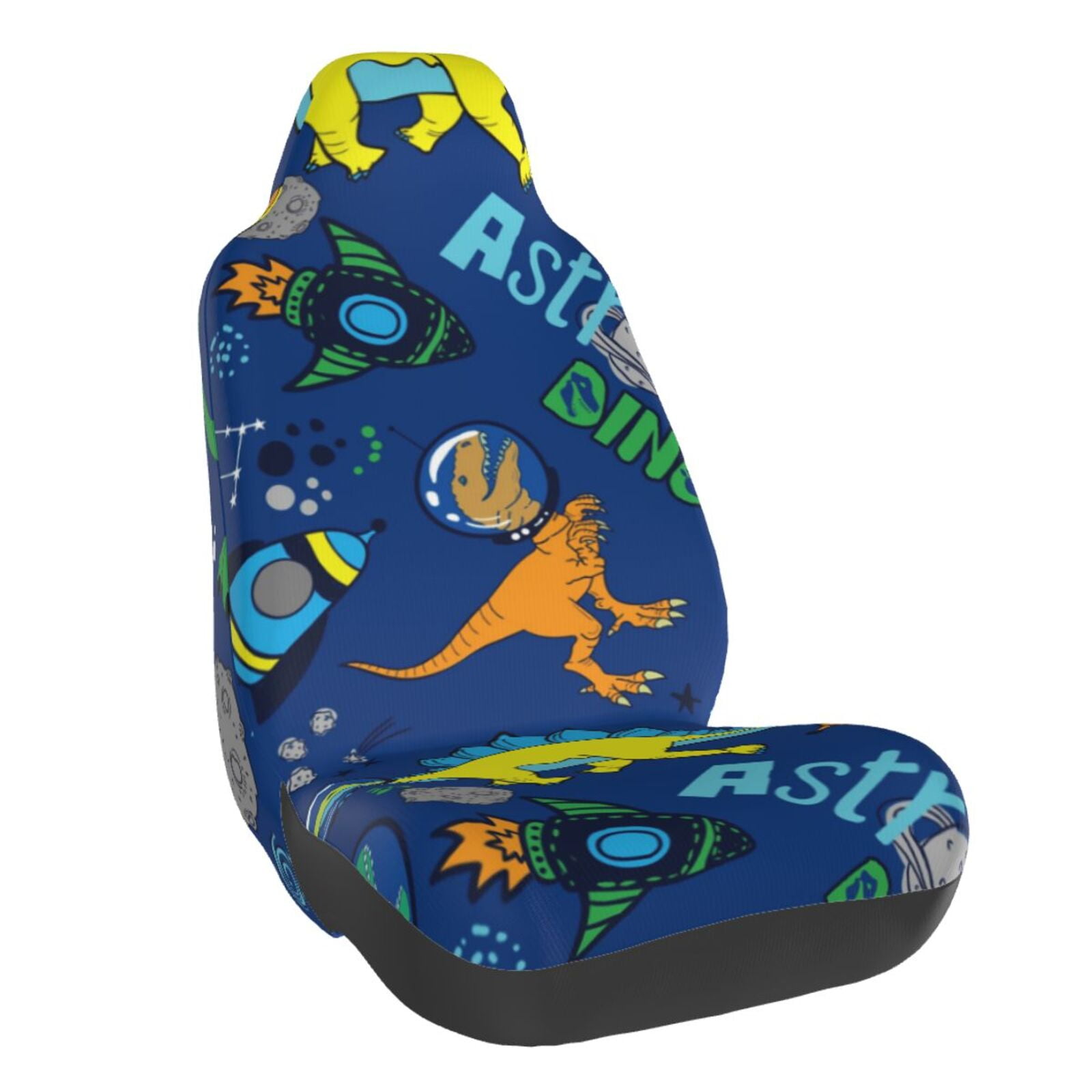 Naloa Dinosaur In Space Car Seat Covers Universal Front Seat Coves for ...