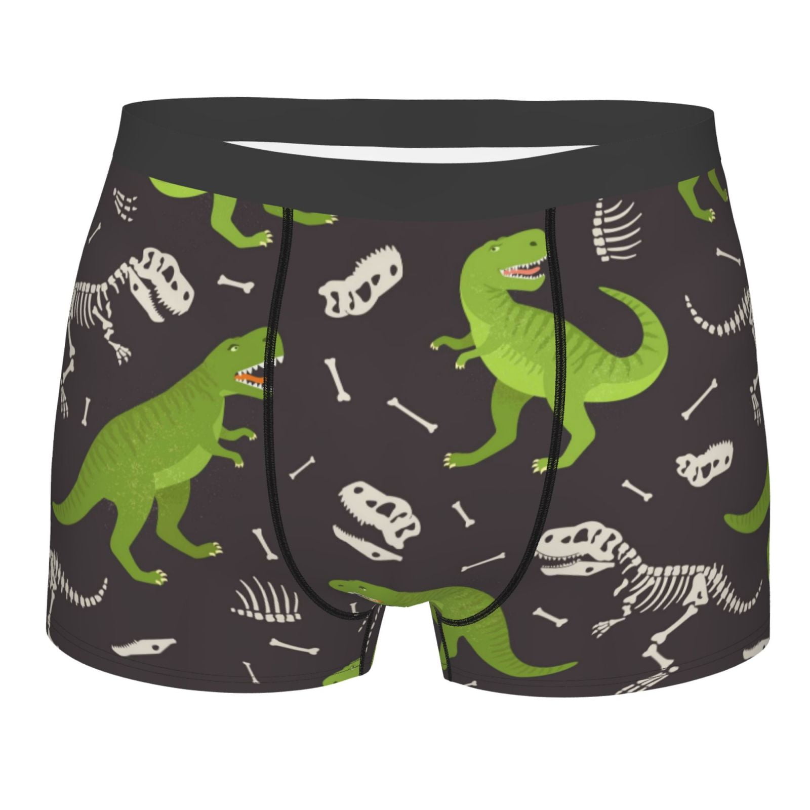 Naloa Dinosaur Skeleton Print Mens Underwear - Boxers for Men, Classic ...