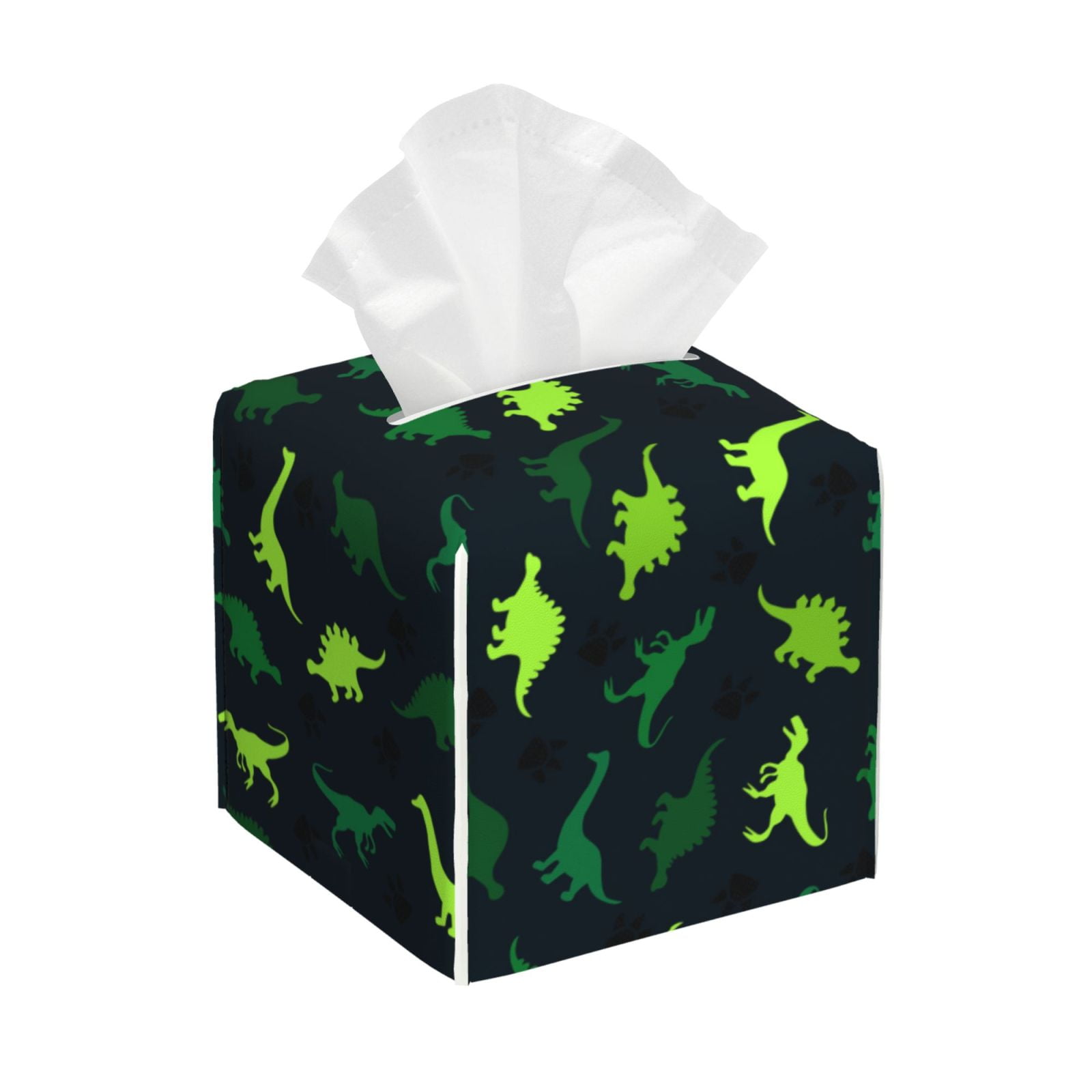 Naloa Dinosaurs Tissue Box Cover Leather Tissue Holder Square Facial ...