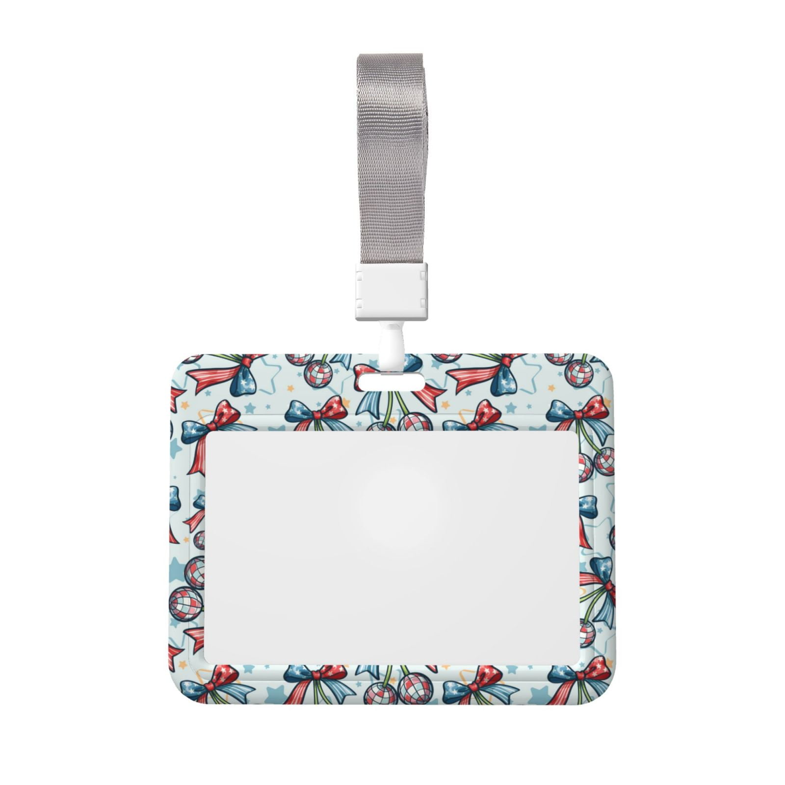 Naloa Disco Ball Cherry With Bow Card Badge Holder Work Badge Sleeve ...