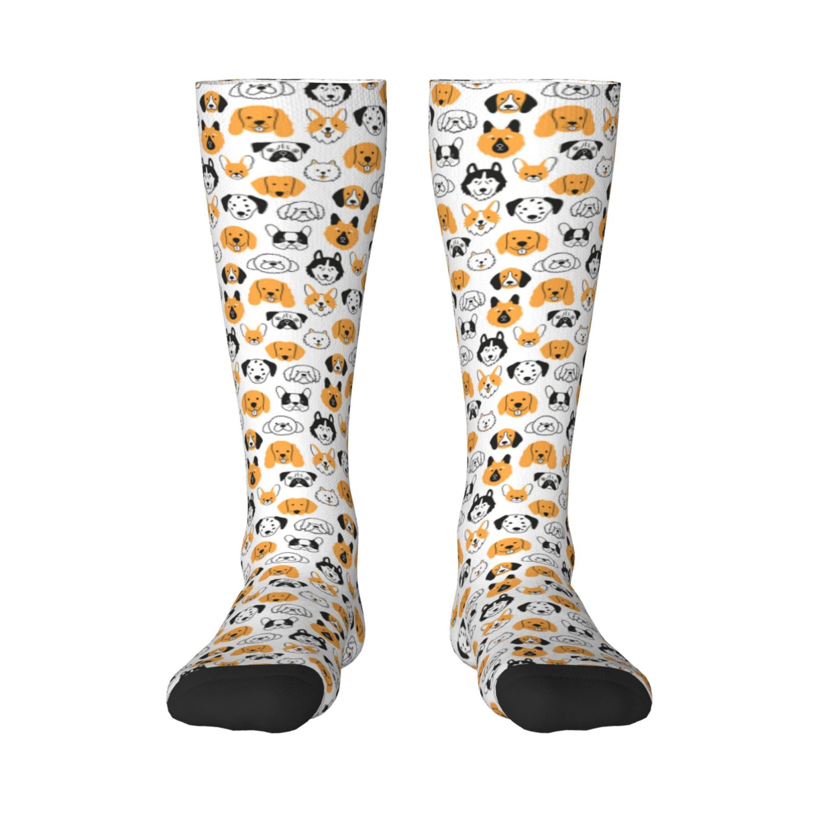 Naloa Dog Faces Thigh High Socks Extra Long Stretchy Sock Women Over ...