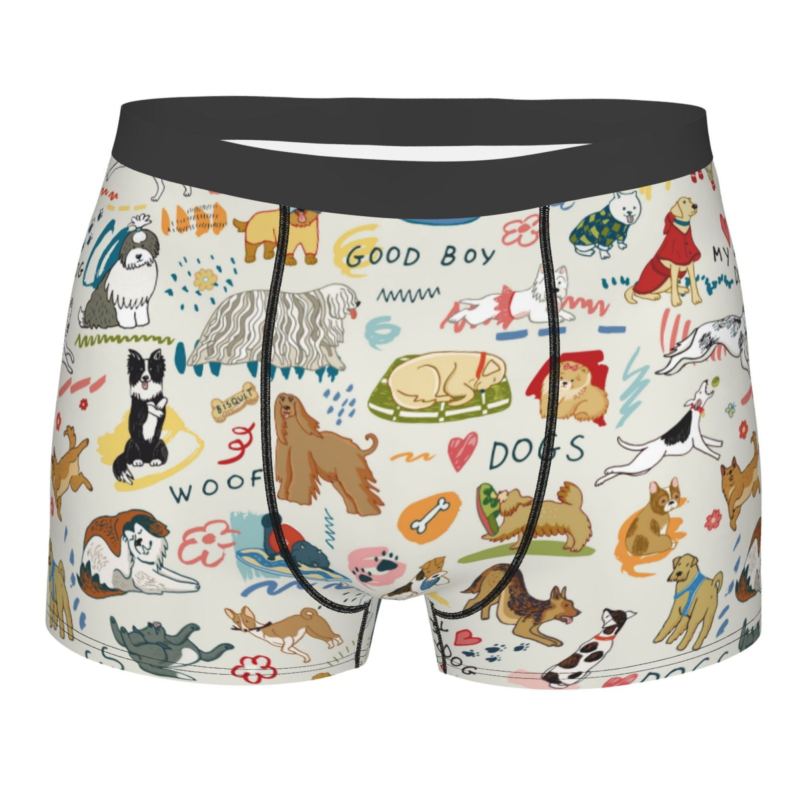 Naloa Dogs Funny Pets Print Mens Underwear - Boxers for Men, Classic ...