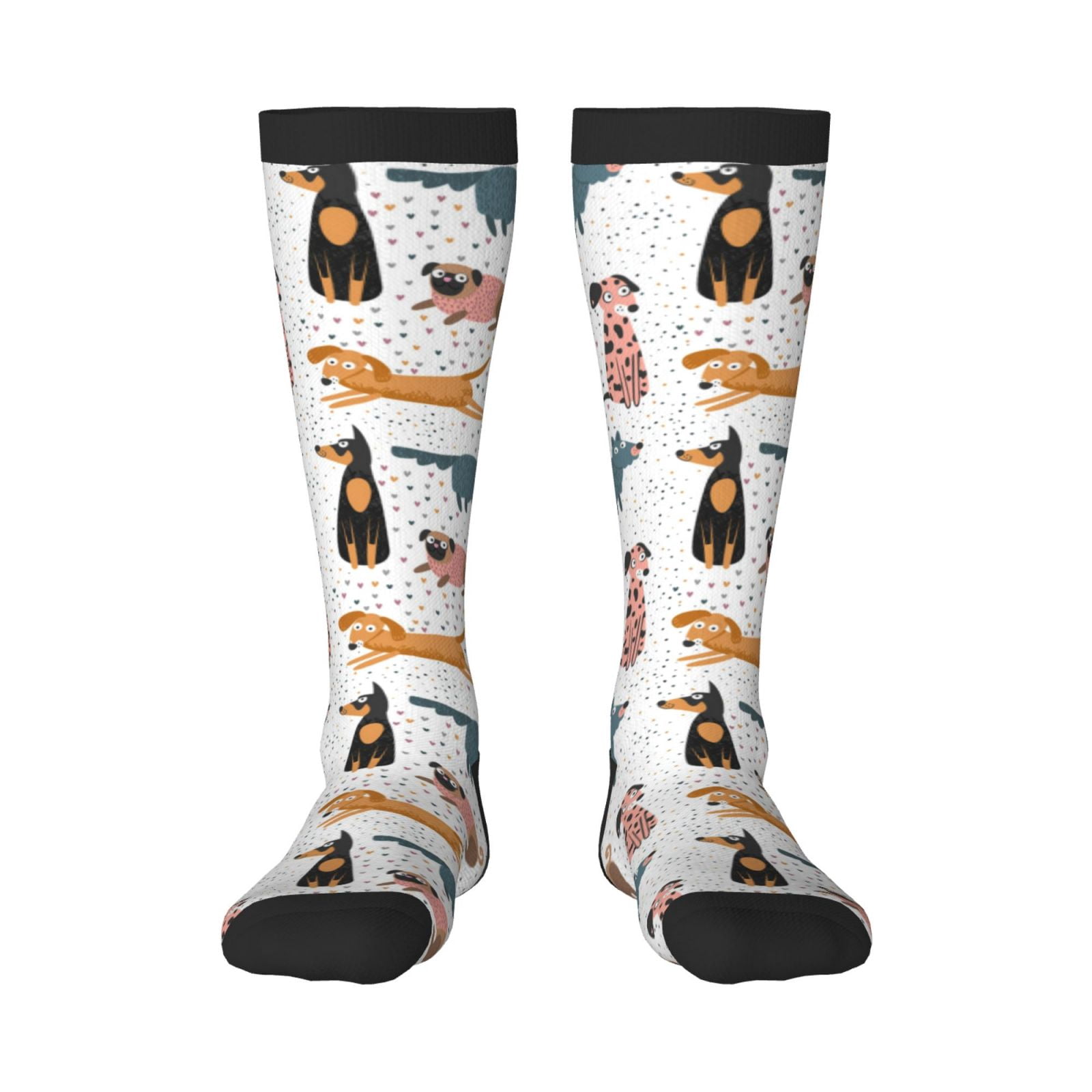 Naloa Dogs Pug Thigh High Socks Extra Long Stretchy Sock Women Over ...