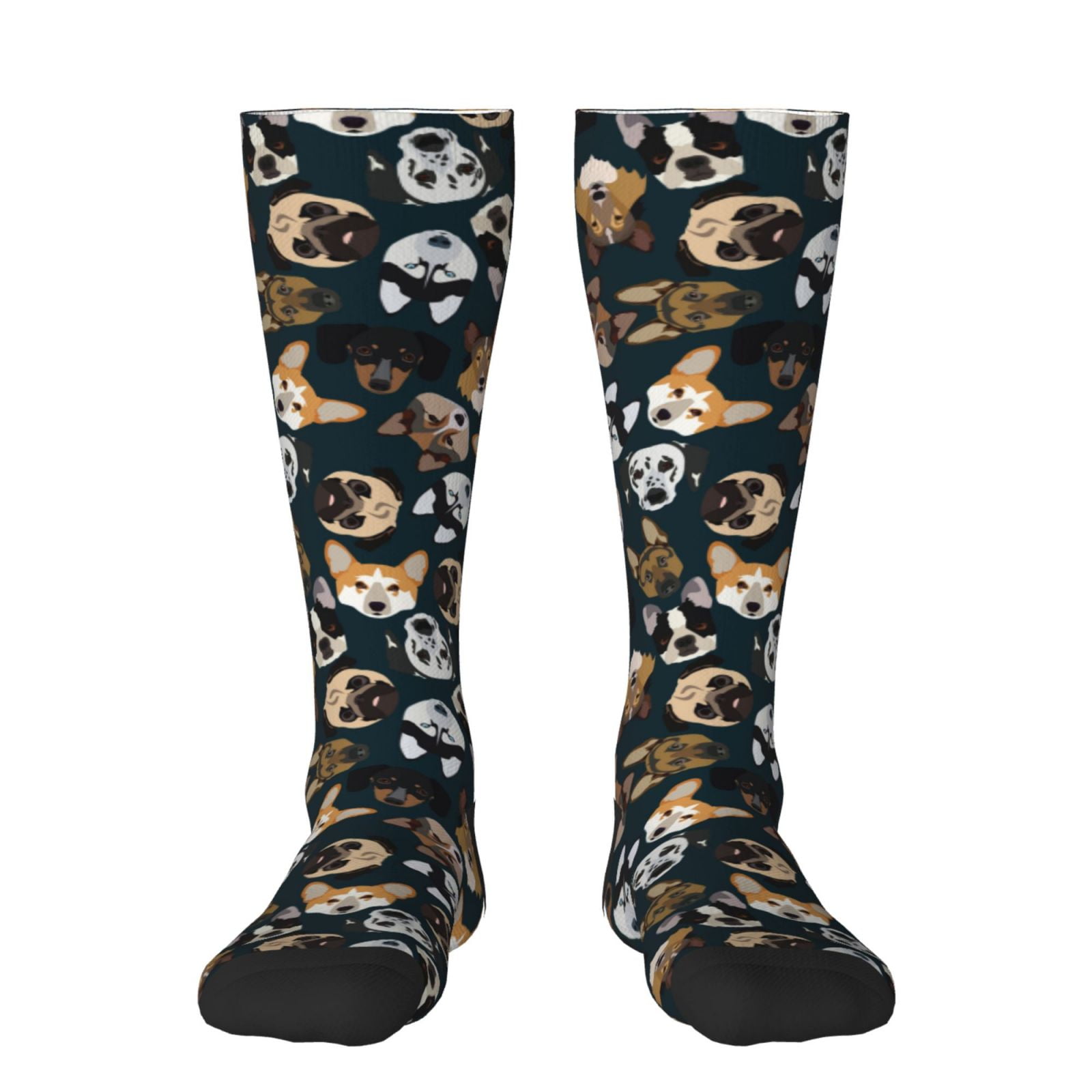 Naloa Dogs Thigh High Socks Extra Long Stretchy Sock Women Over Knee ...