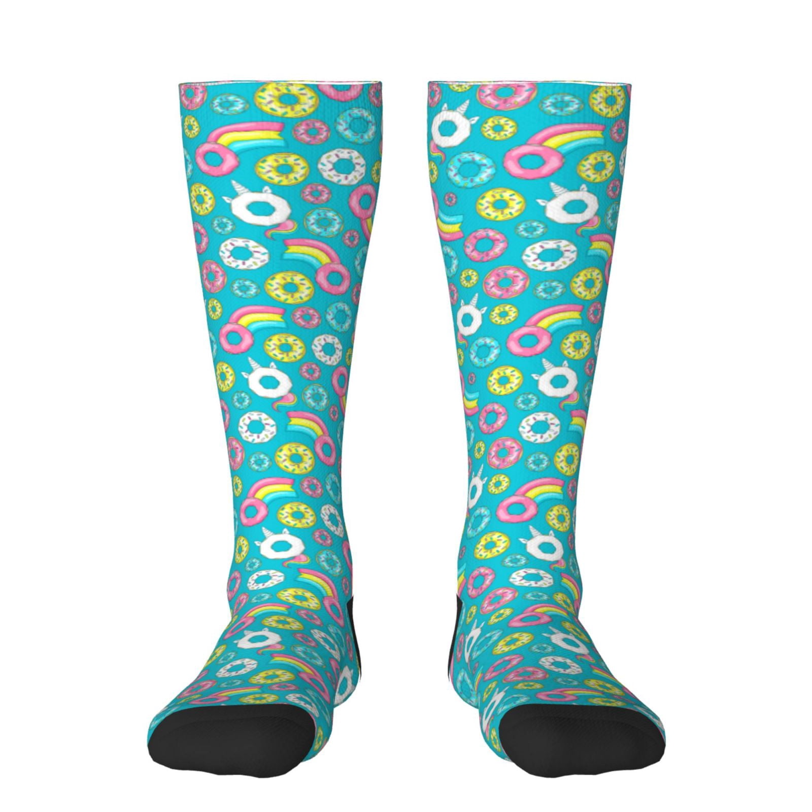 Naloa Donut Thigh High Socks Extra Long Stretchy Sock Women Over Knee ...