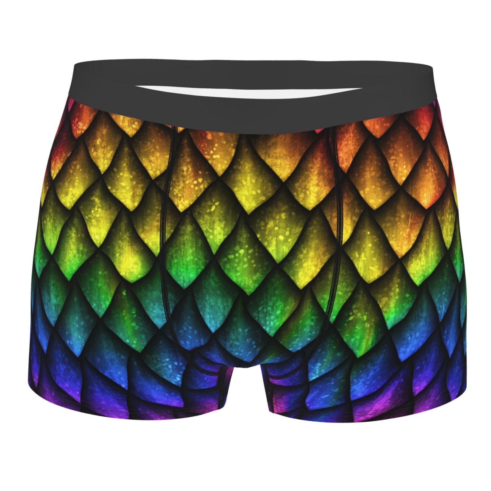 Naloa Dragon Scales Print Mens Underwear - Boxers for Men, Classic ...