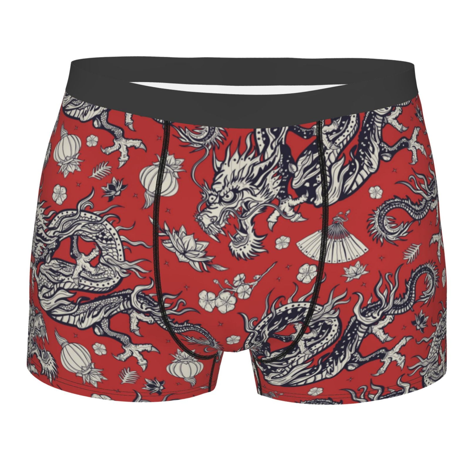 Naloa Dragons2 Print Mens Underwear - Boxers for Men, Classic Briefs ...