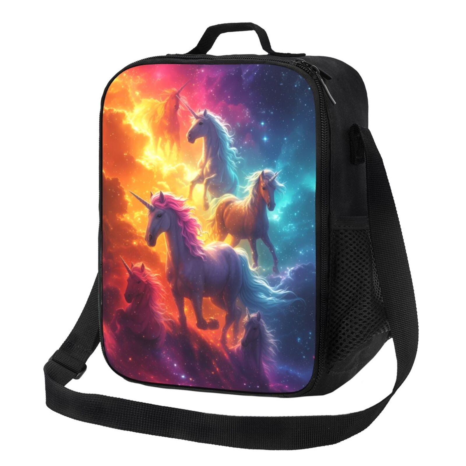 Naloa Dreamy Night Sky White Horse Lunch box Lunch bag for men women ...