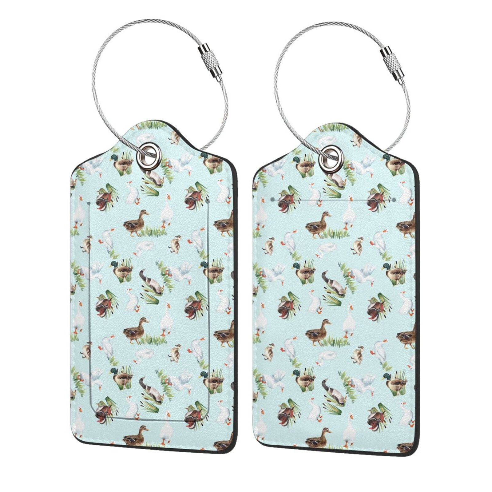 Naloa Duck Animals Farm Luggage Tag for Suitcase Leather Baggage Tag ...