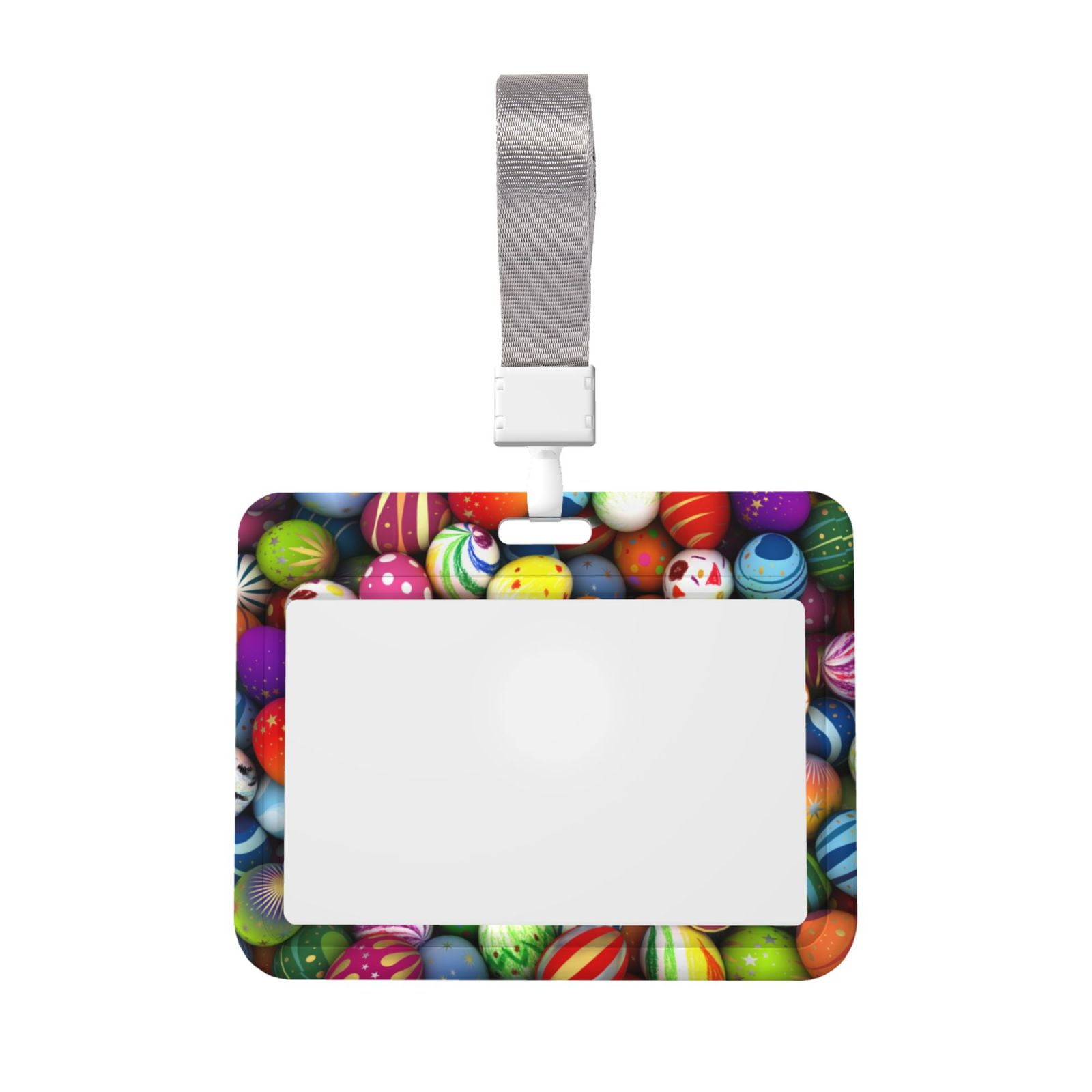 Naloa Easter Eggs2 Card Badge Holder Work Badge Sleeve for Office ...