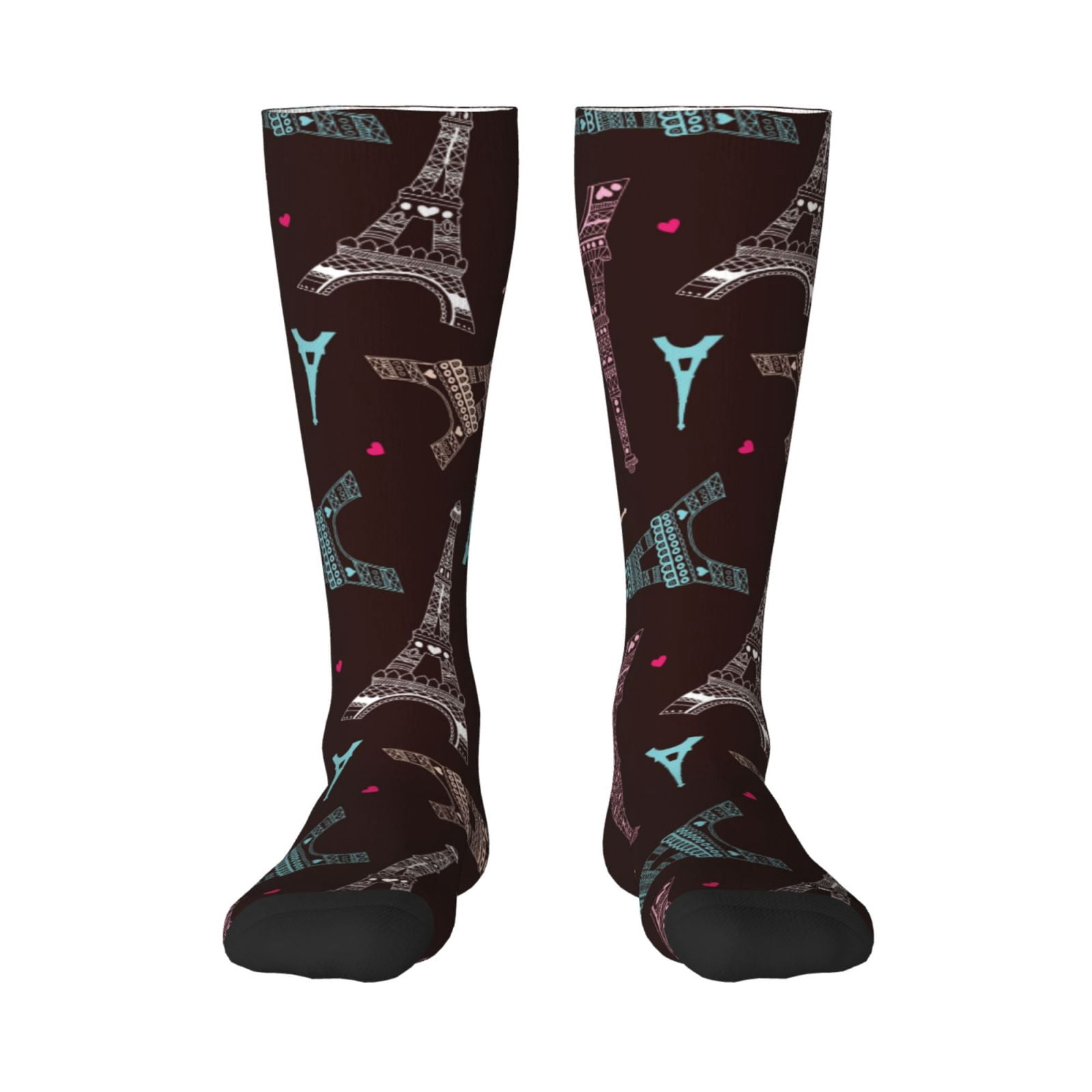 Naloa Eiffel Tower Thigh High Socks Extra Long Stretchy Sock Women Over ...