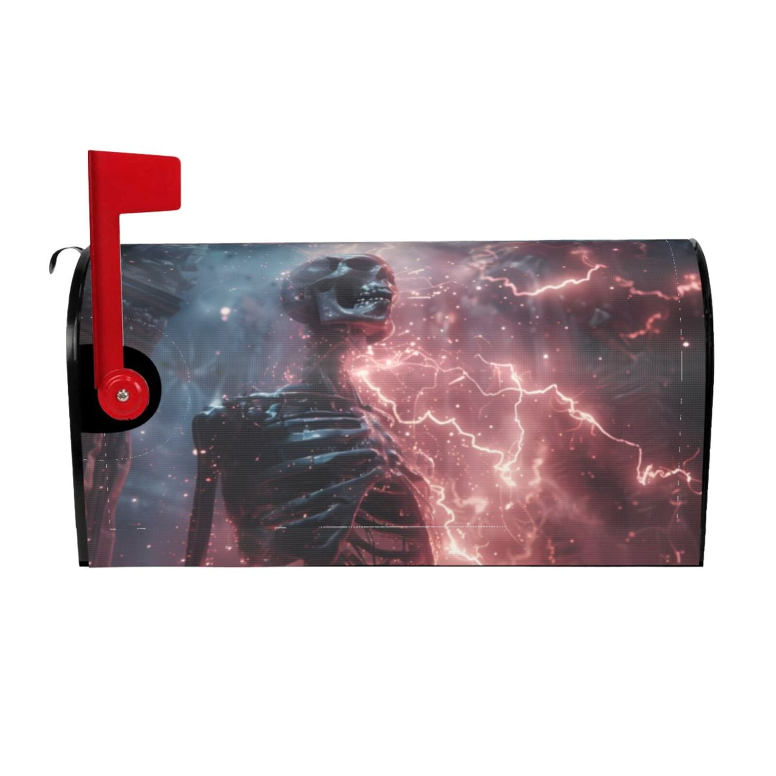 Naloa Electric Skeleton Surrealism Mailbox Covers Magnetic Post Box ...