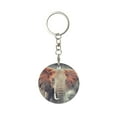 Naloa Elephant in Smoke Print Round Keychain Keychain Key Ring, Key Tag ...