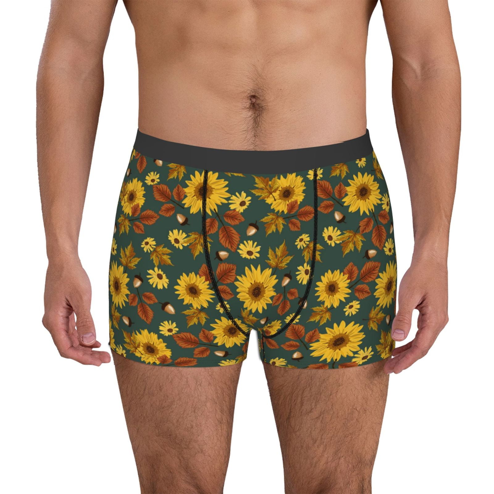 Naloa Fall Daisy Leaf Nuts Mens Underwear - Boxers for Men, Mens Boxer ...