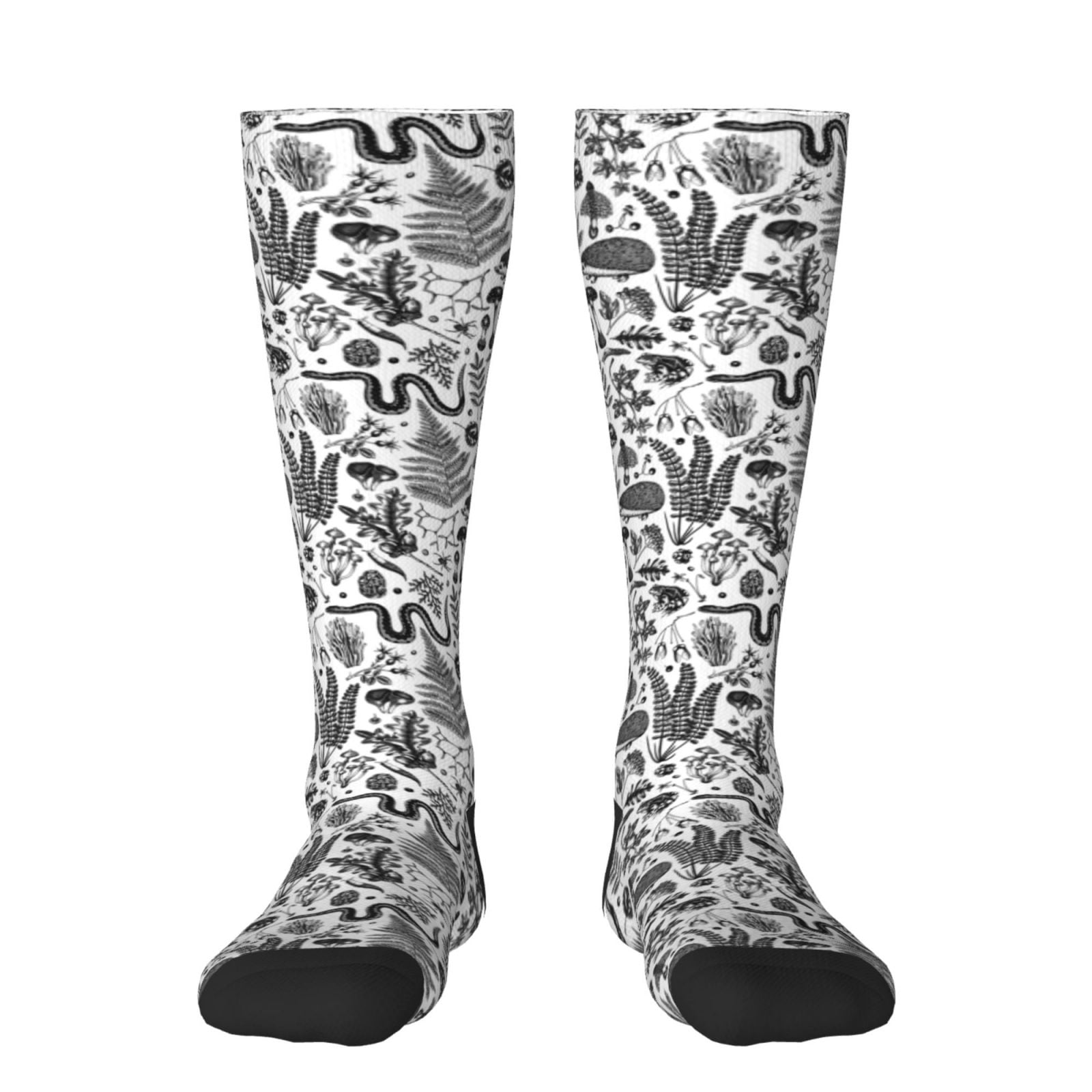 Naloa Fall Forest Thigh High Socks Extra Long Stretchy Sock Women Over ...