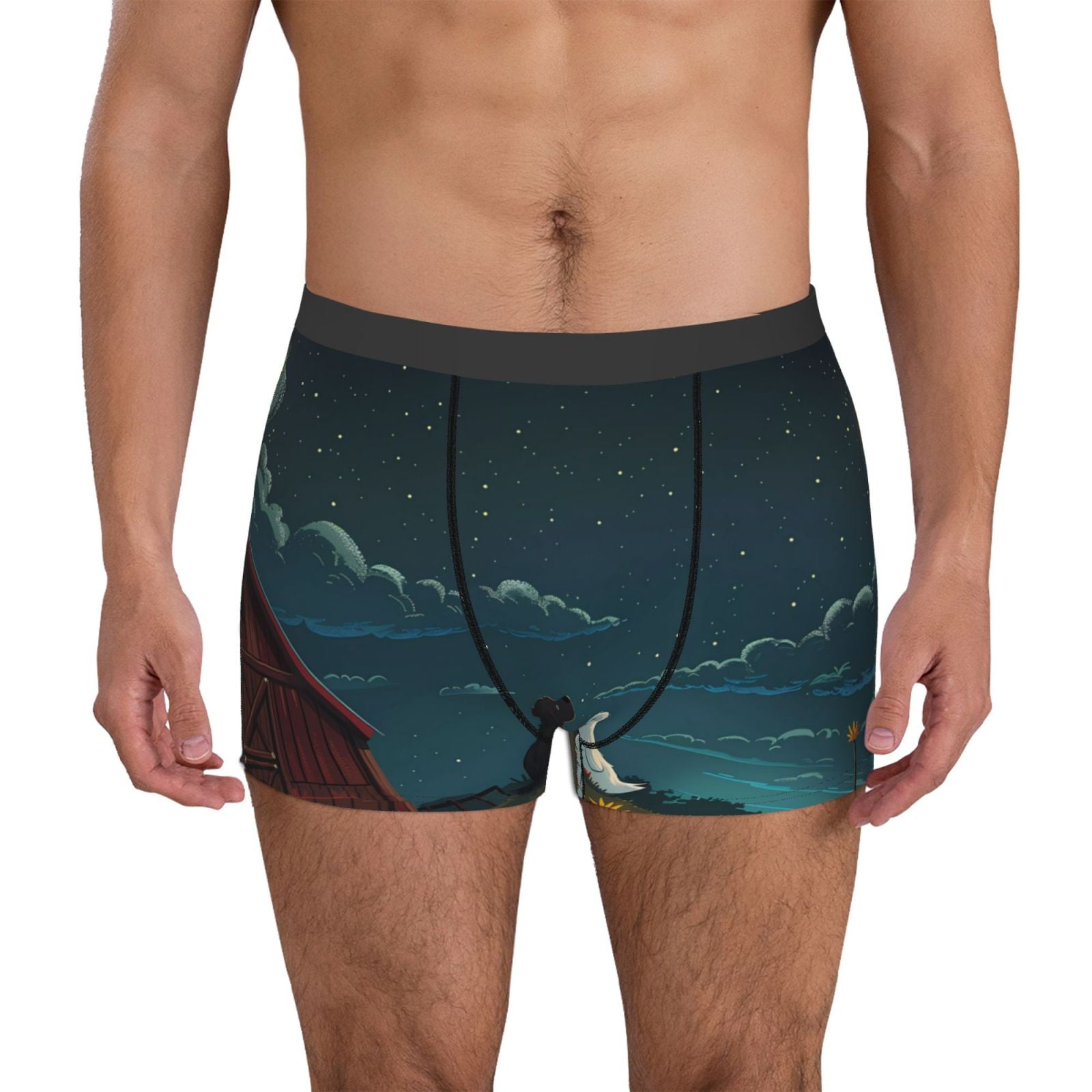 Naloa Farm Dog Duck Moonlight Mens Underwear - Boxers for Men, Mens ...