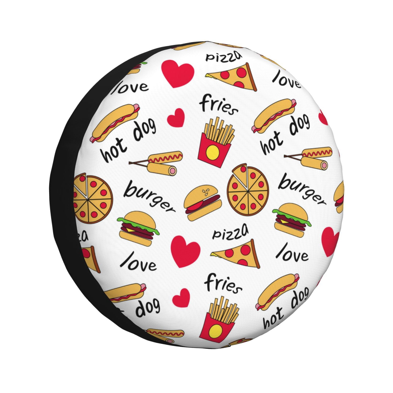 Naloa Fast Food PVC Leather Spare Tire Wheel Cover for Car Truck SUV ...